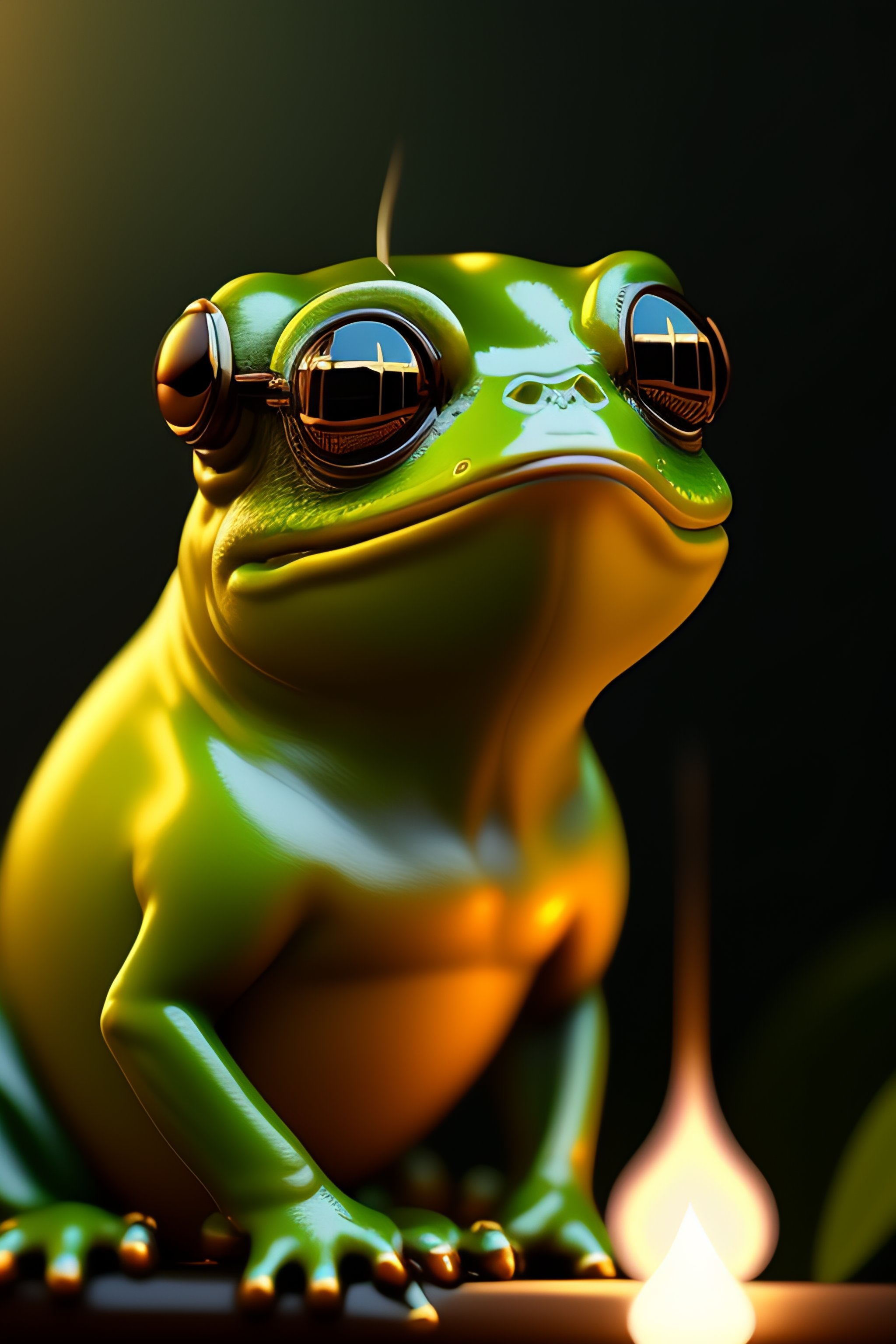 Lexica - Pepe the frog as a angel of death, anatomy, bathing in light ...