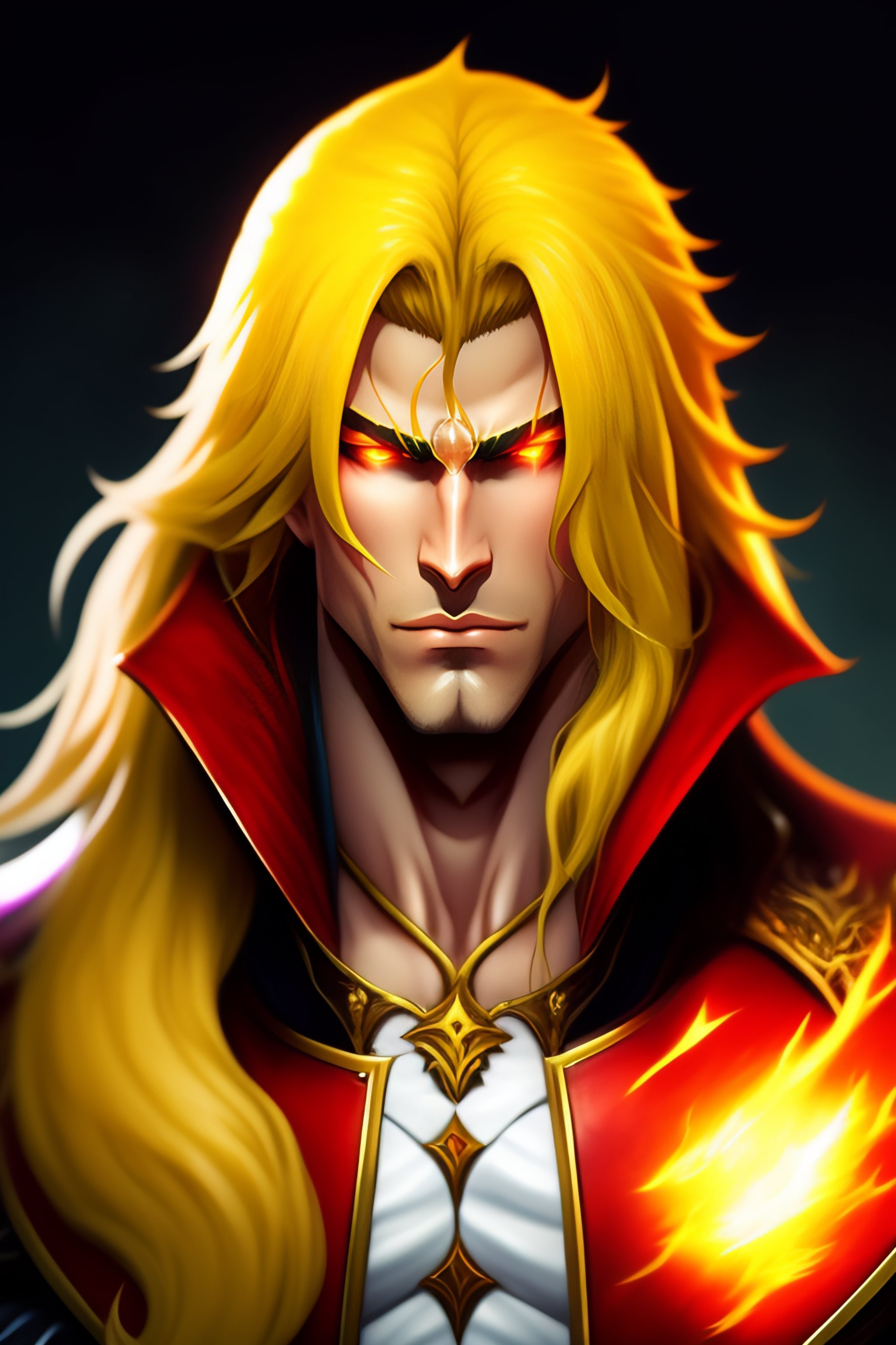 Lexica - Alucard Castlevania blond hair yellow eyes league of legends ...