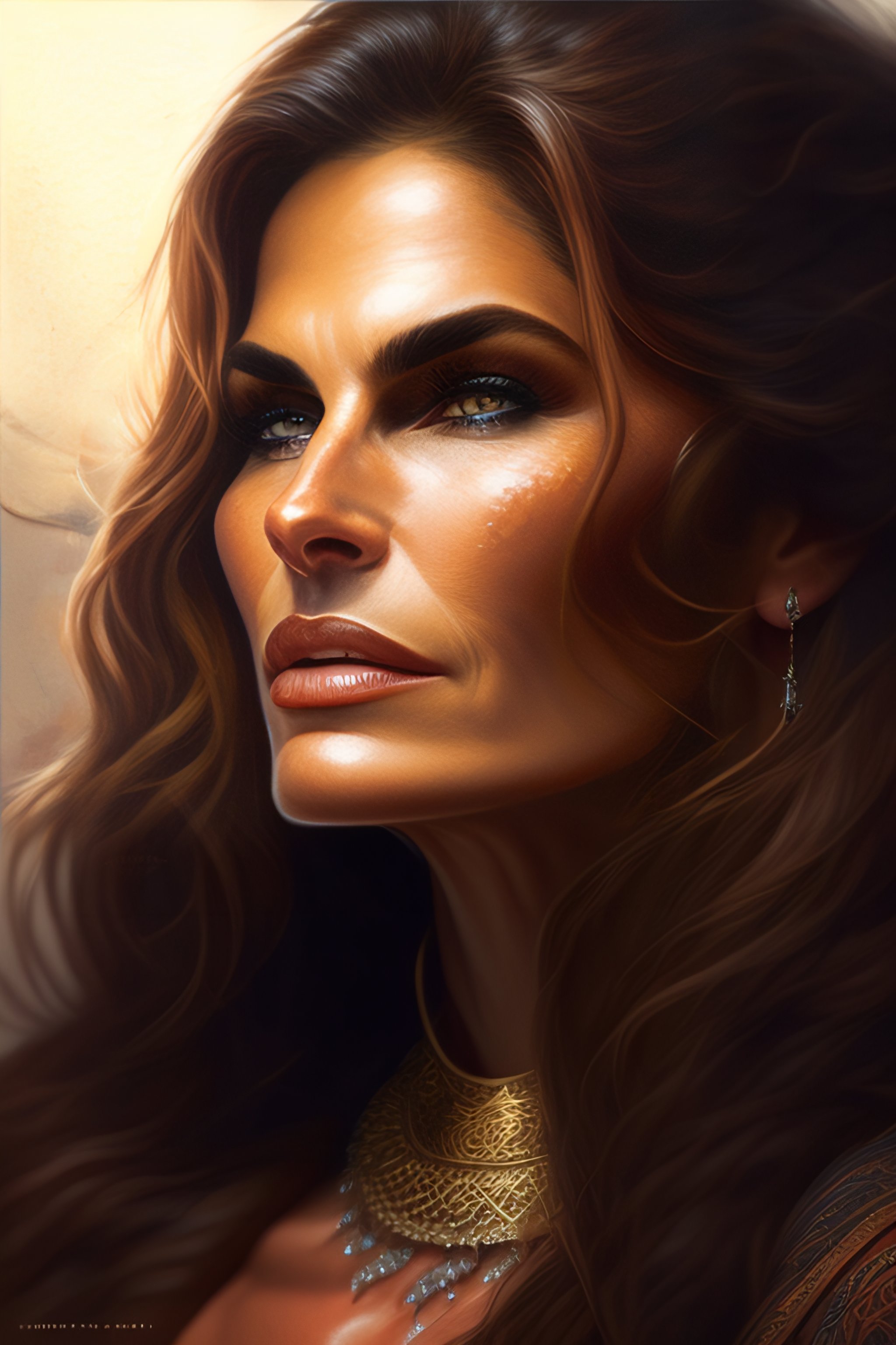 Lexica - Epic portrait, close-up, full face, aged woman, beautiful ...