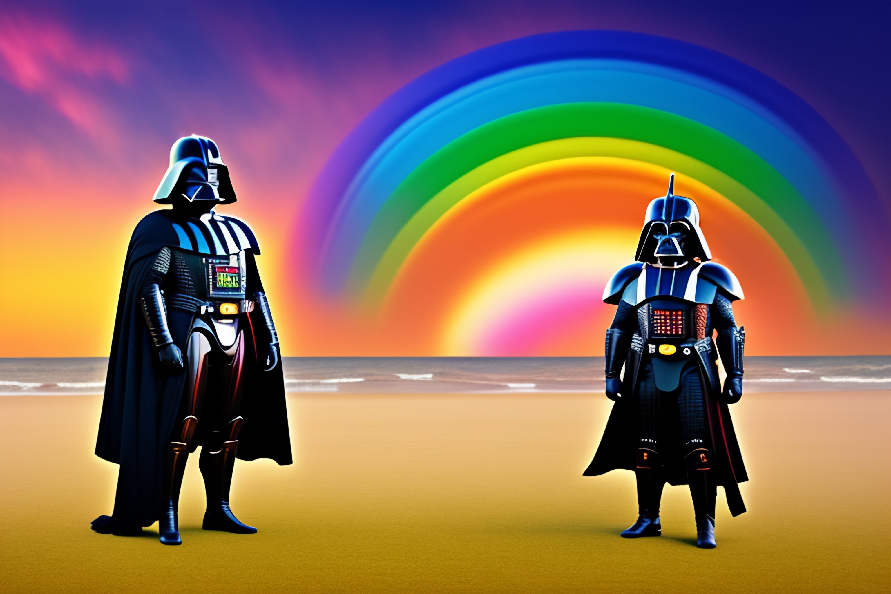 Lexica - Darth Vader with rainbow armour
