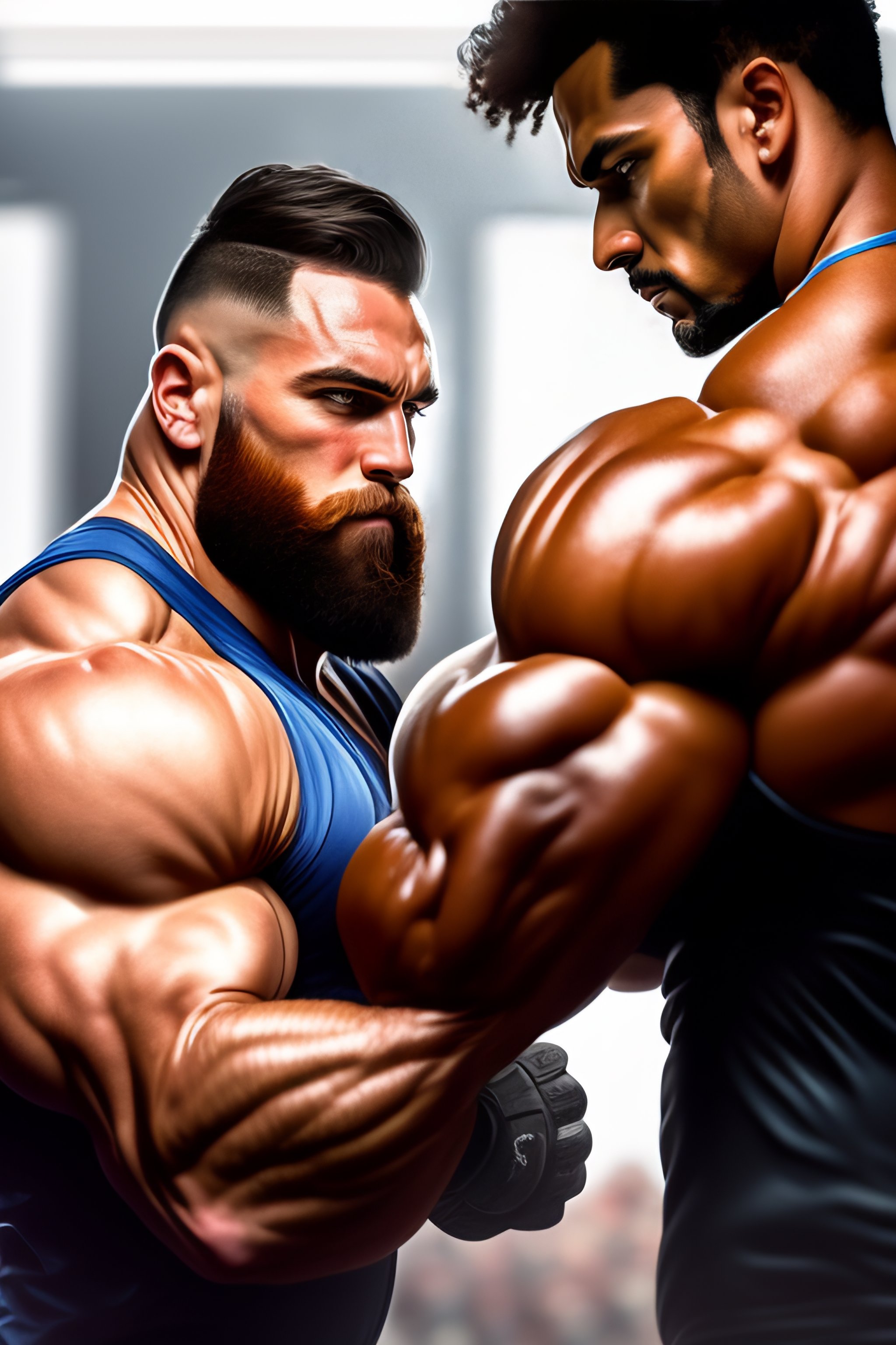 Lexica - Big shredded arm armwrestling sketch