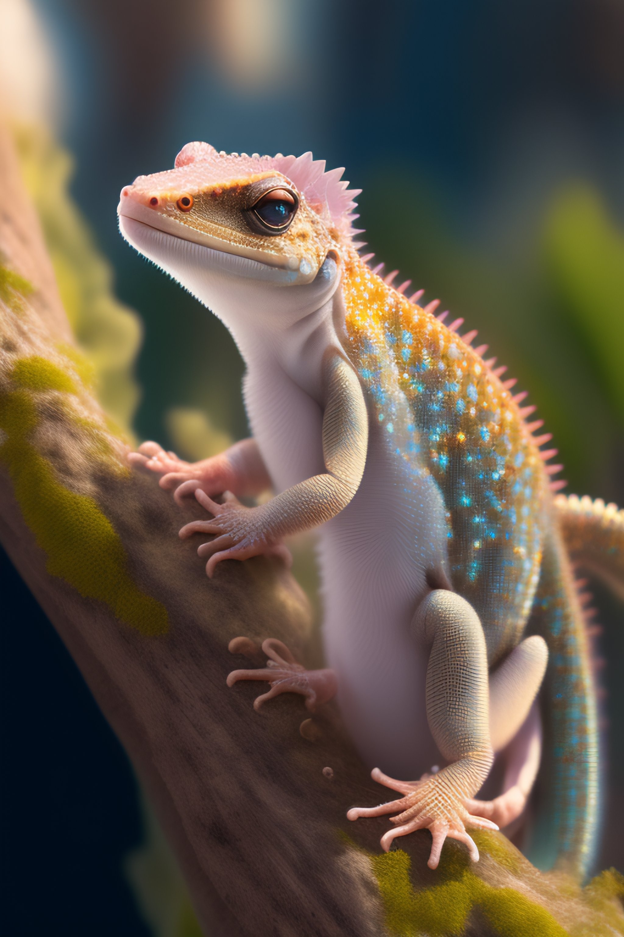 Lexica - Ultra hd! realistic, chrome, cute gecko, pastel, dreamy ...