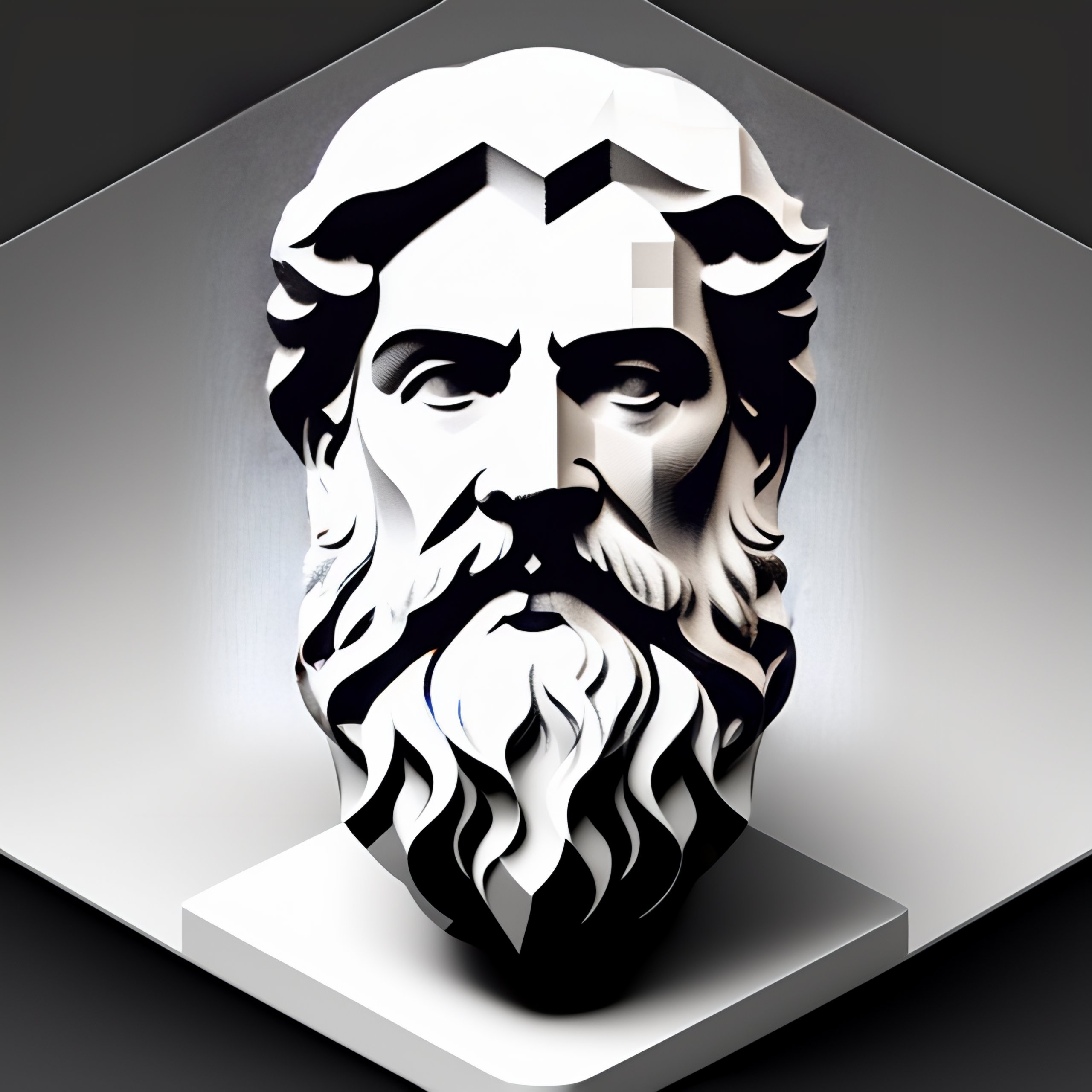 Lexica - Simple shapes, bust of greek orator homer, socrates, aristotle ...