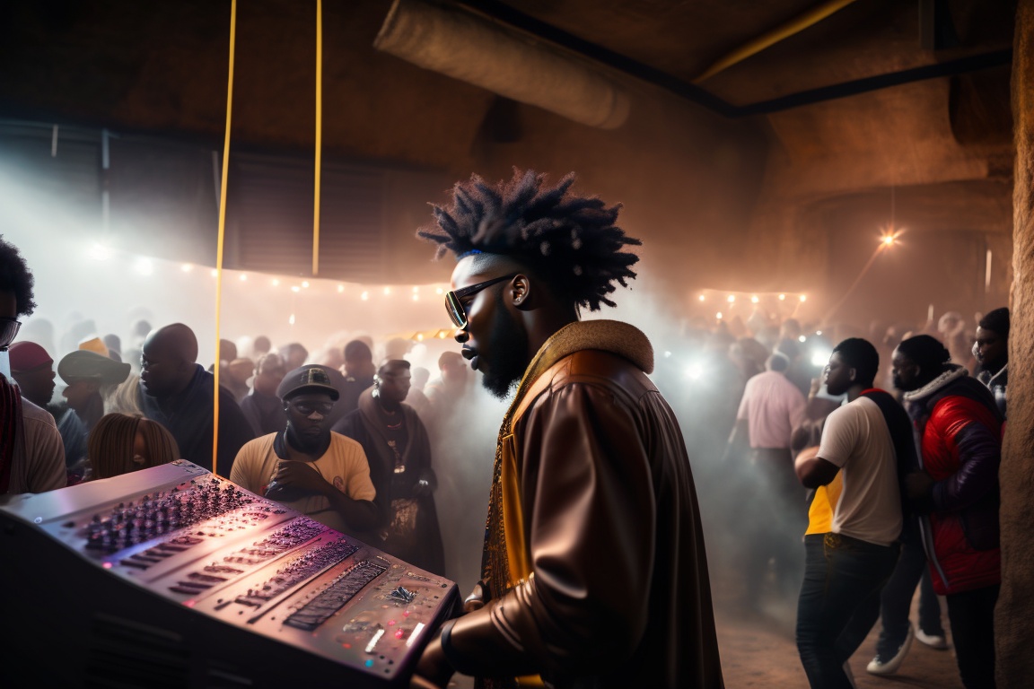 Lexica - Intricately detailed photograph of a dj at an underground ...