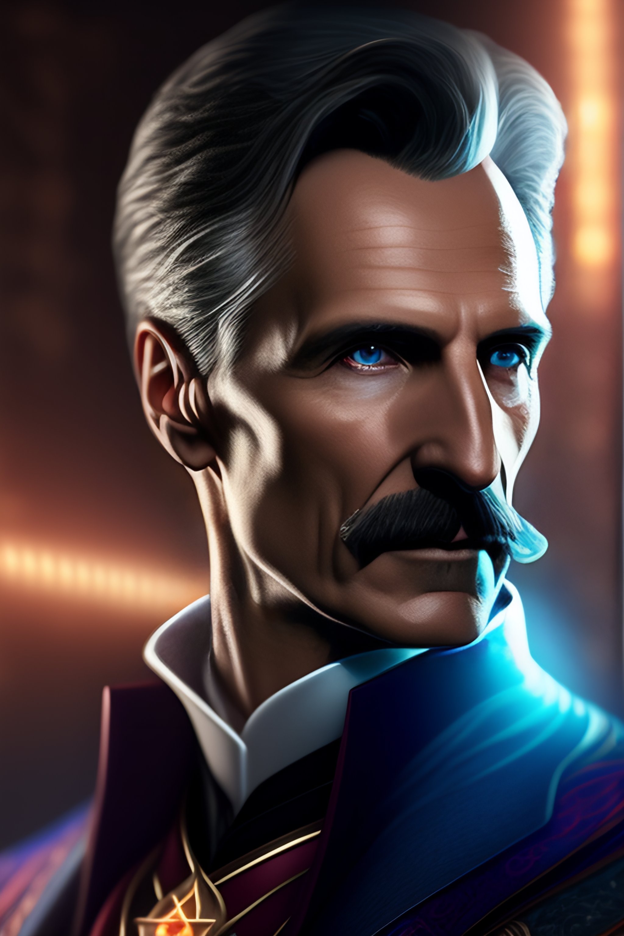 Lexica - Photorealistic portrait of old man Nikola Tesla as Doctor ...