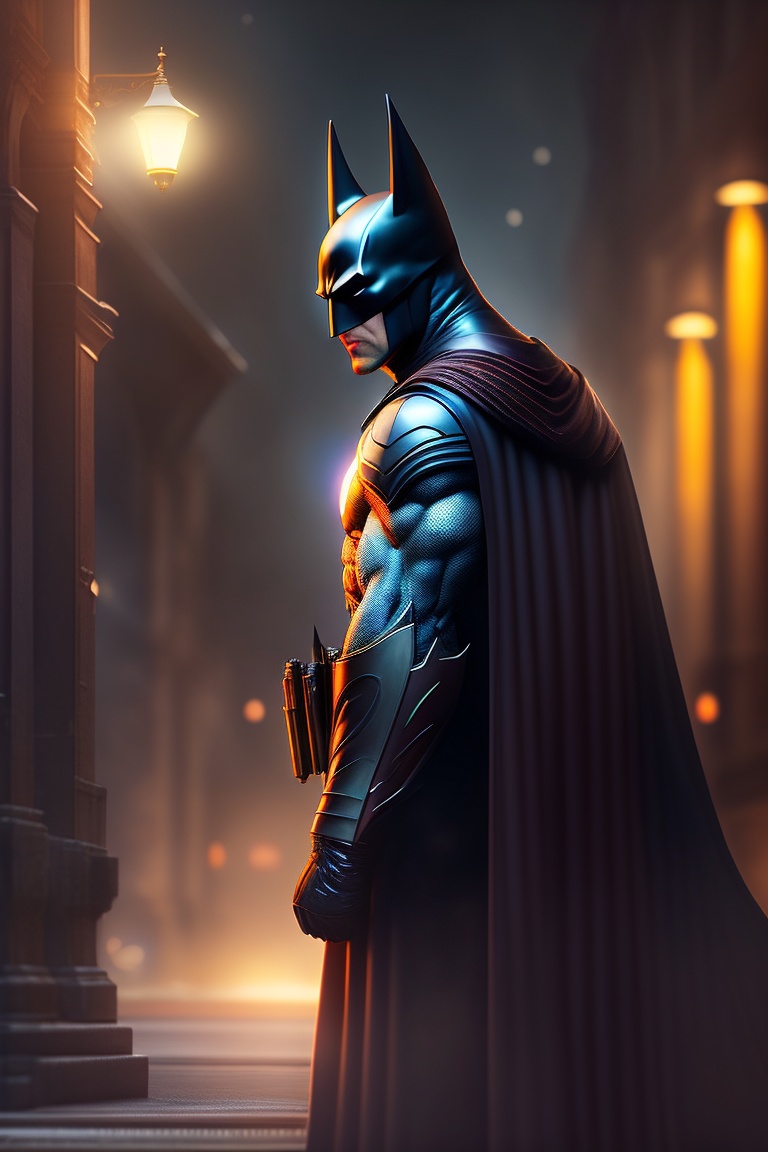 Lexica - Realistic photo of Batman in a dark atmosphere, high quality