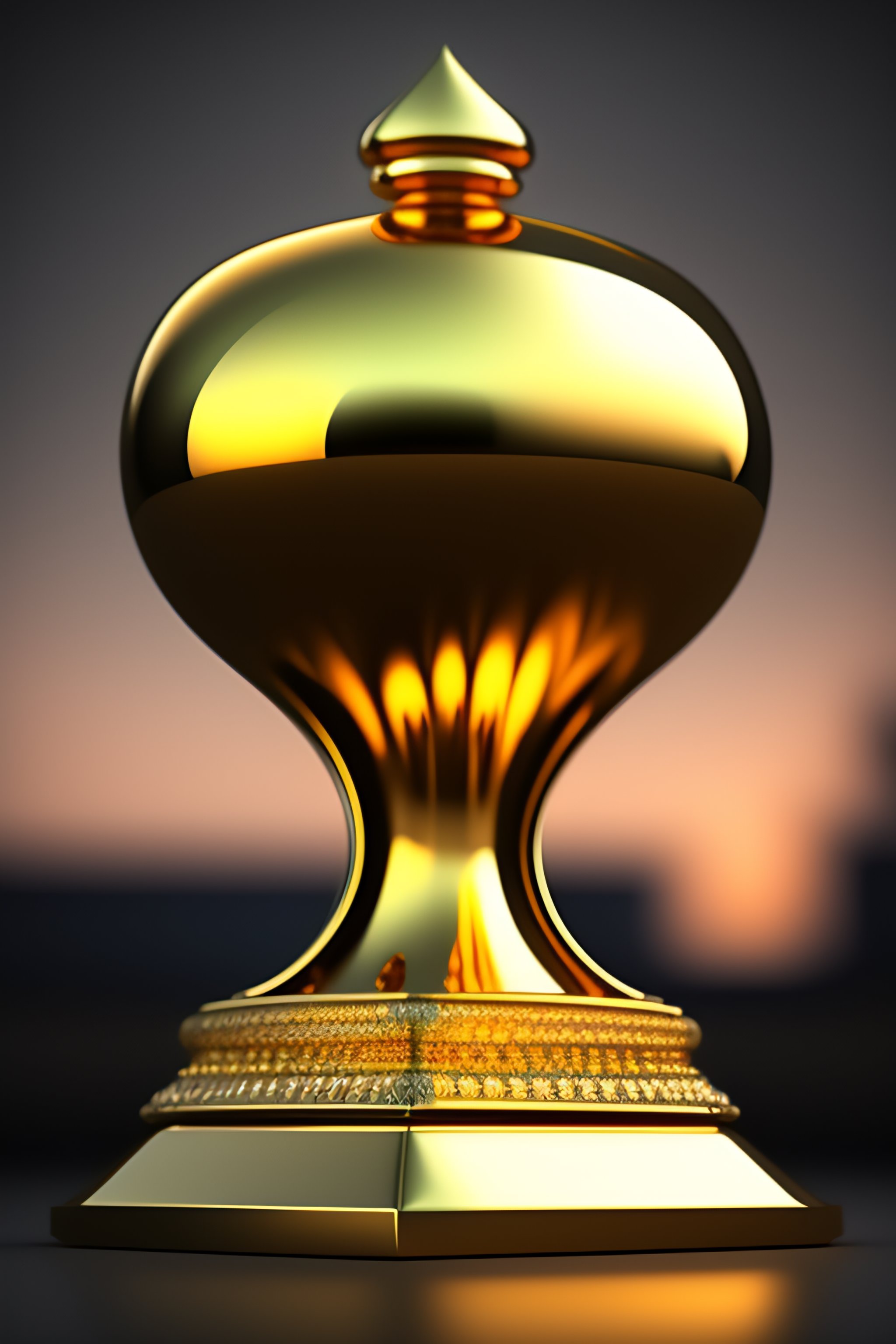 Lexica - A modern gold trophy, minimalist motives, holly, grandiose ...