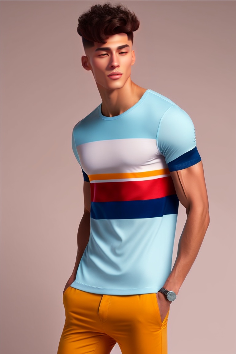 Lexica - A plain mens t-shirt floating in mid-air, radiating simplicity ...