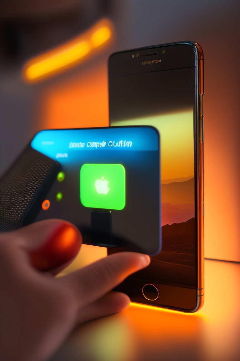 Lexica - A realistic phone large focus in a hand, with another hand ...