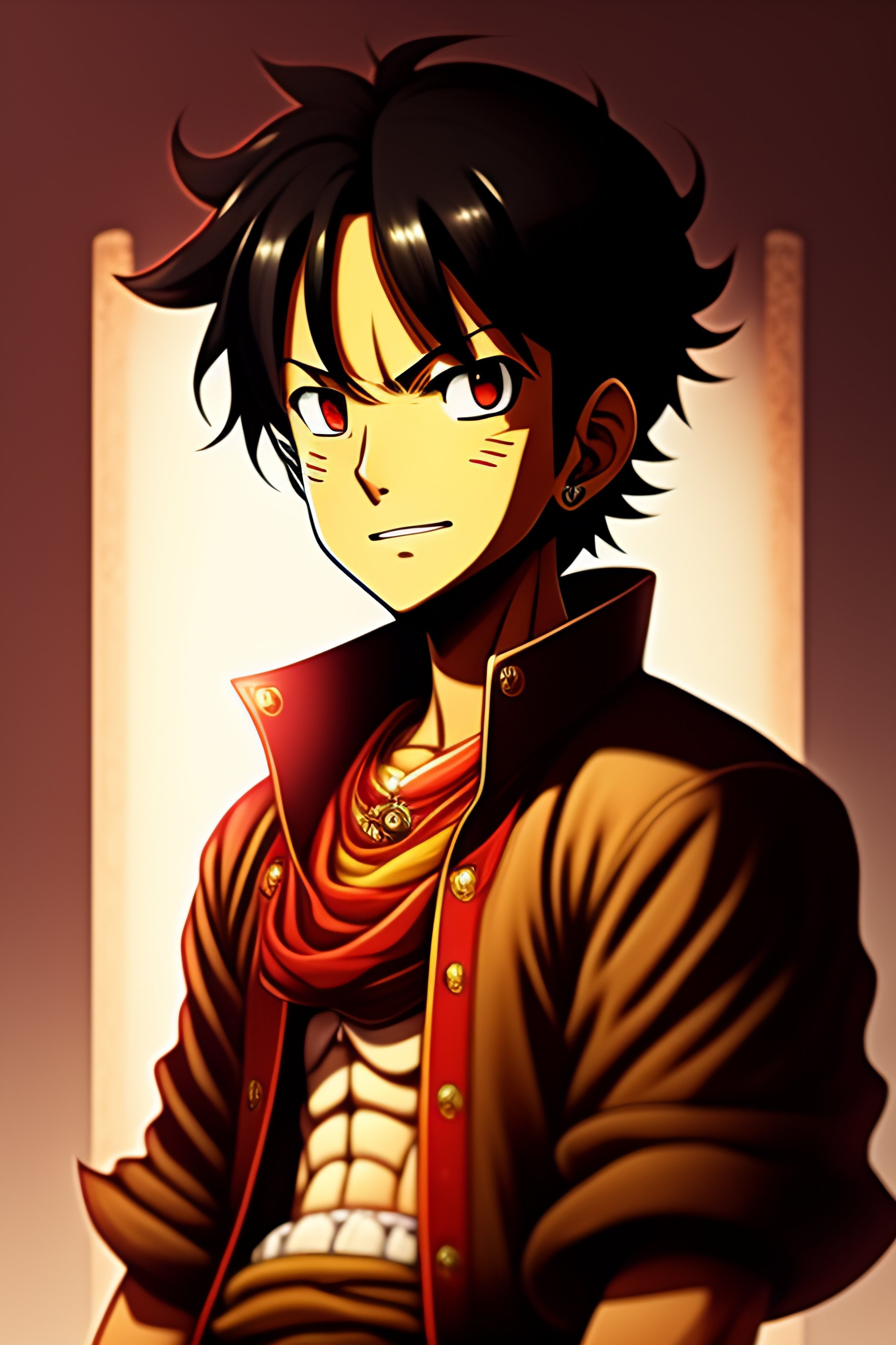 Lexica - Indian luffy, anime, simple, brown
