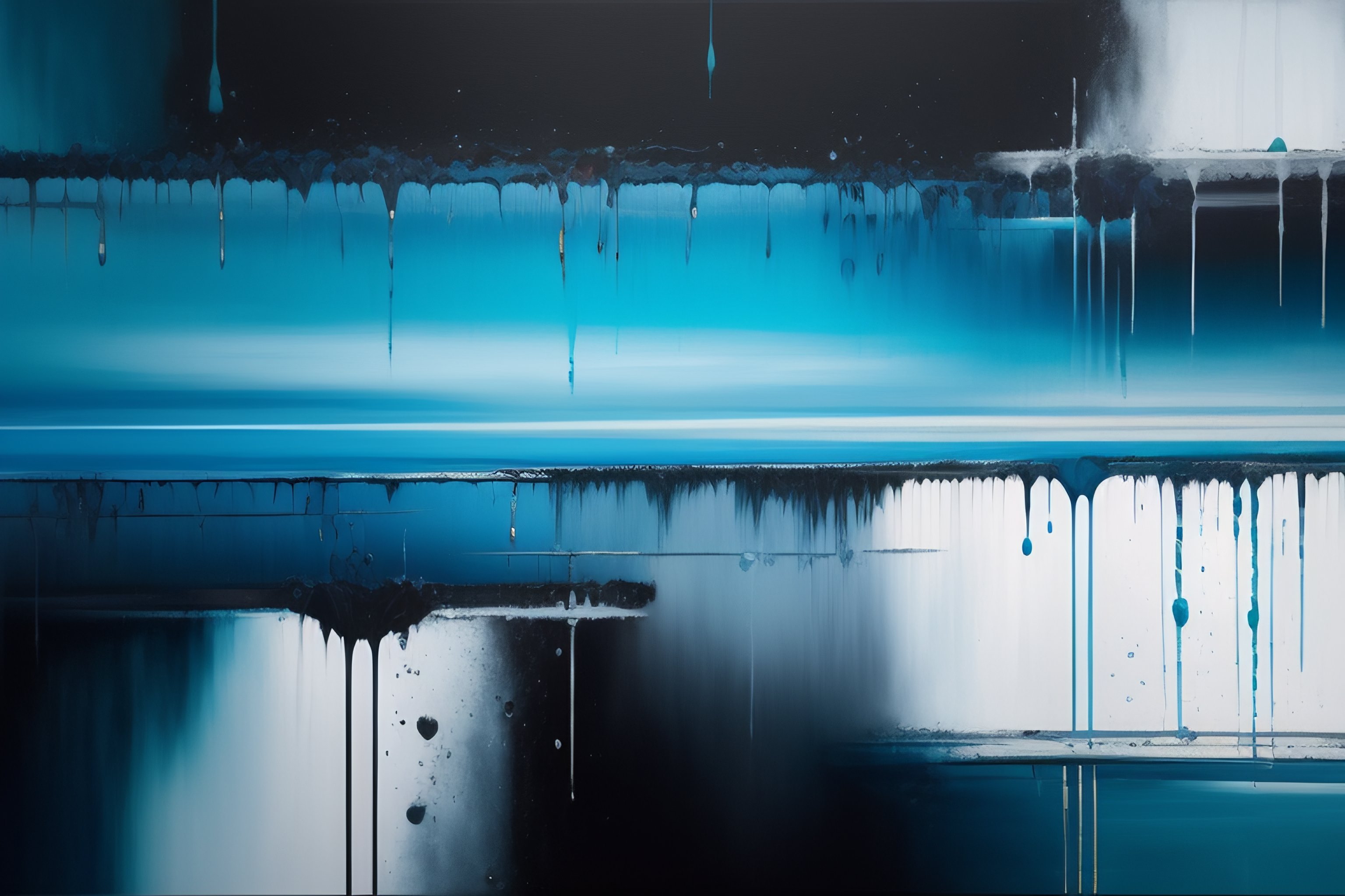 Lexica - Abstract rectangles with ragged edges perspective oil paint ...