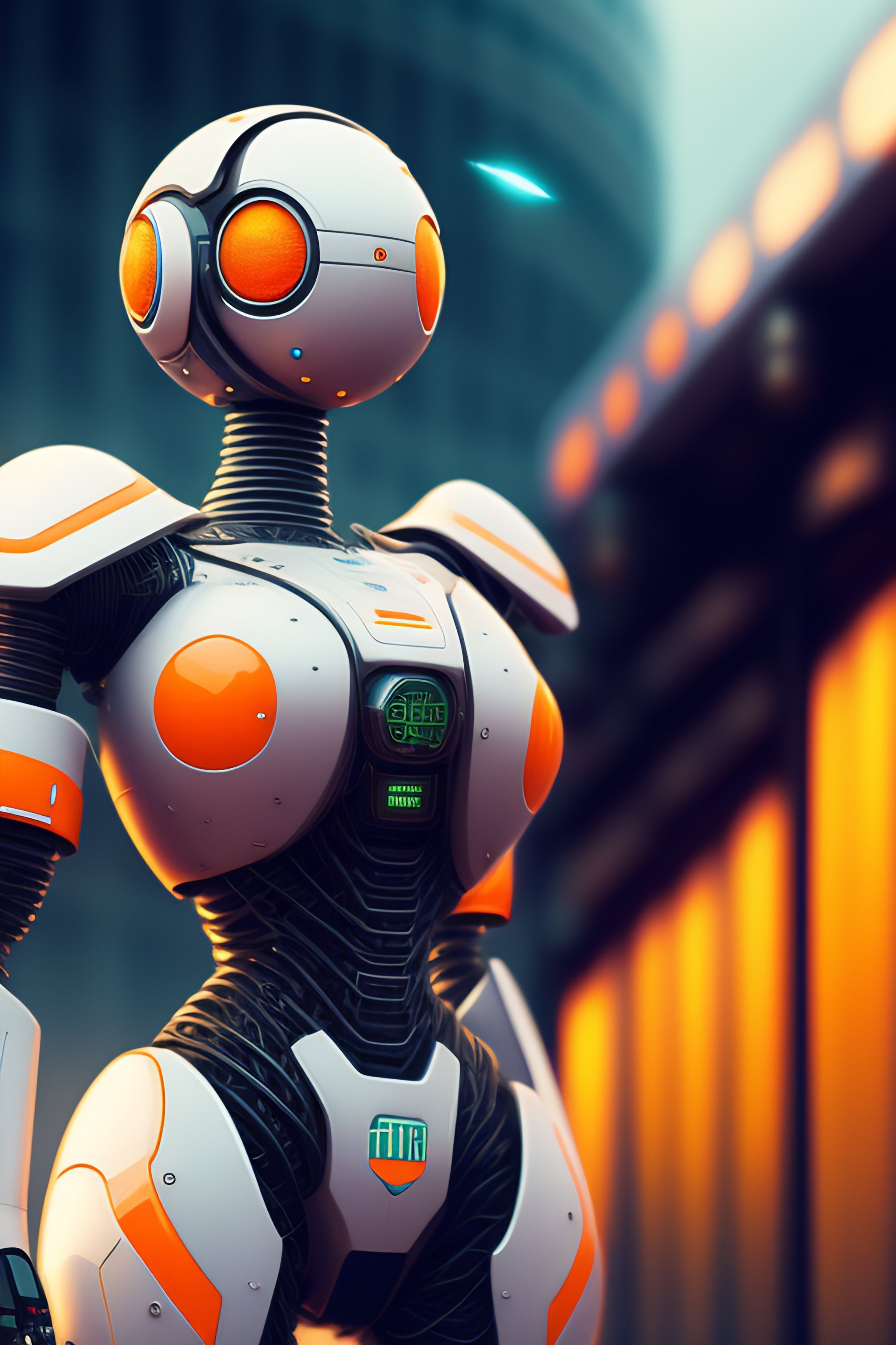 Orange And White Robot