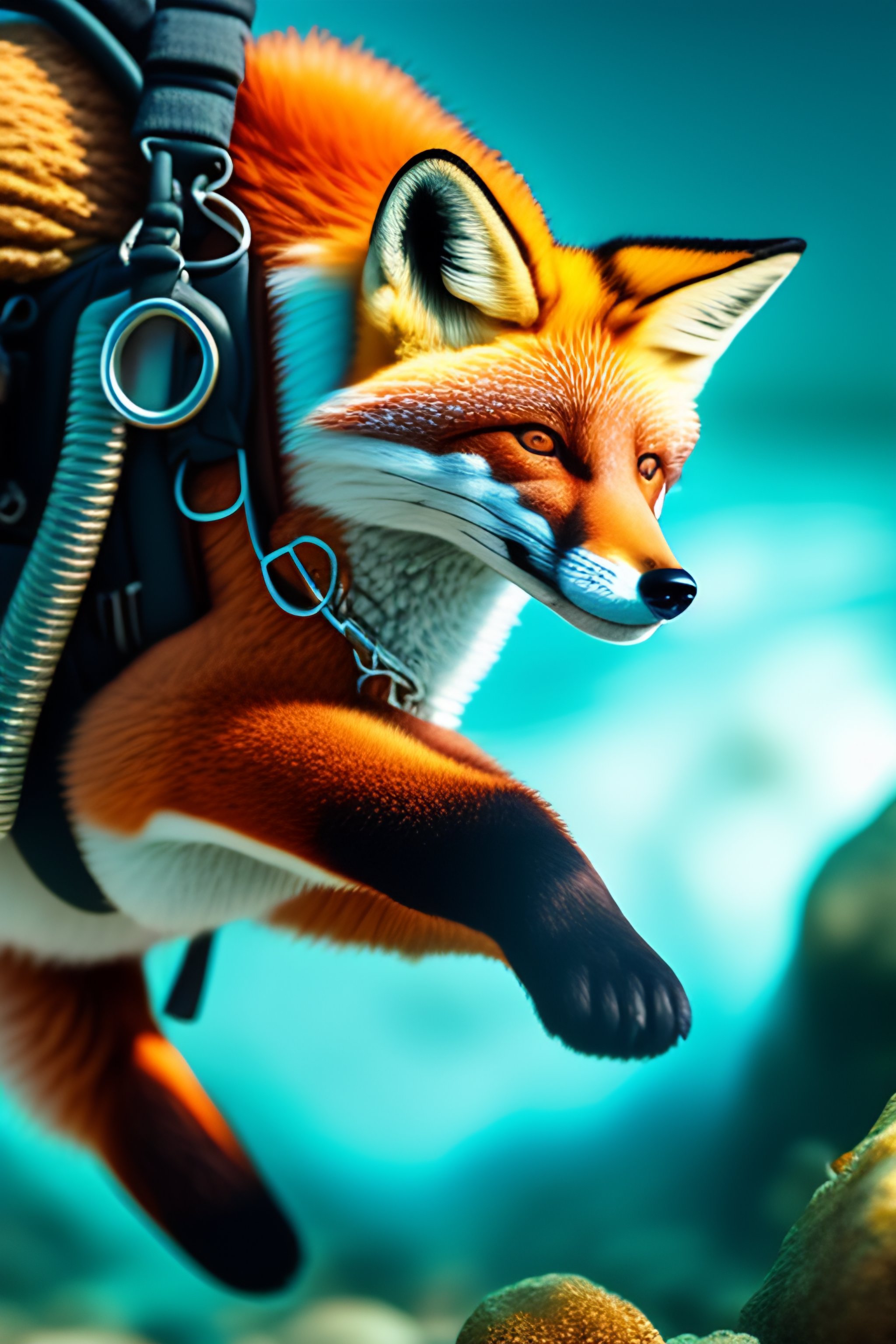 Lexica - Crazy fox in a diving suit