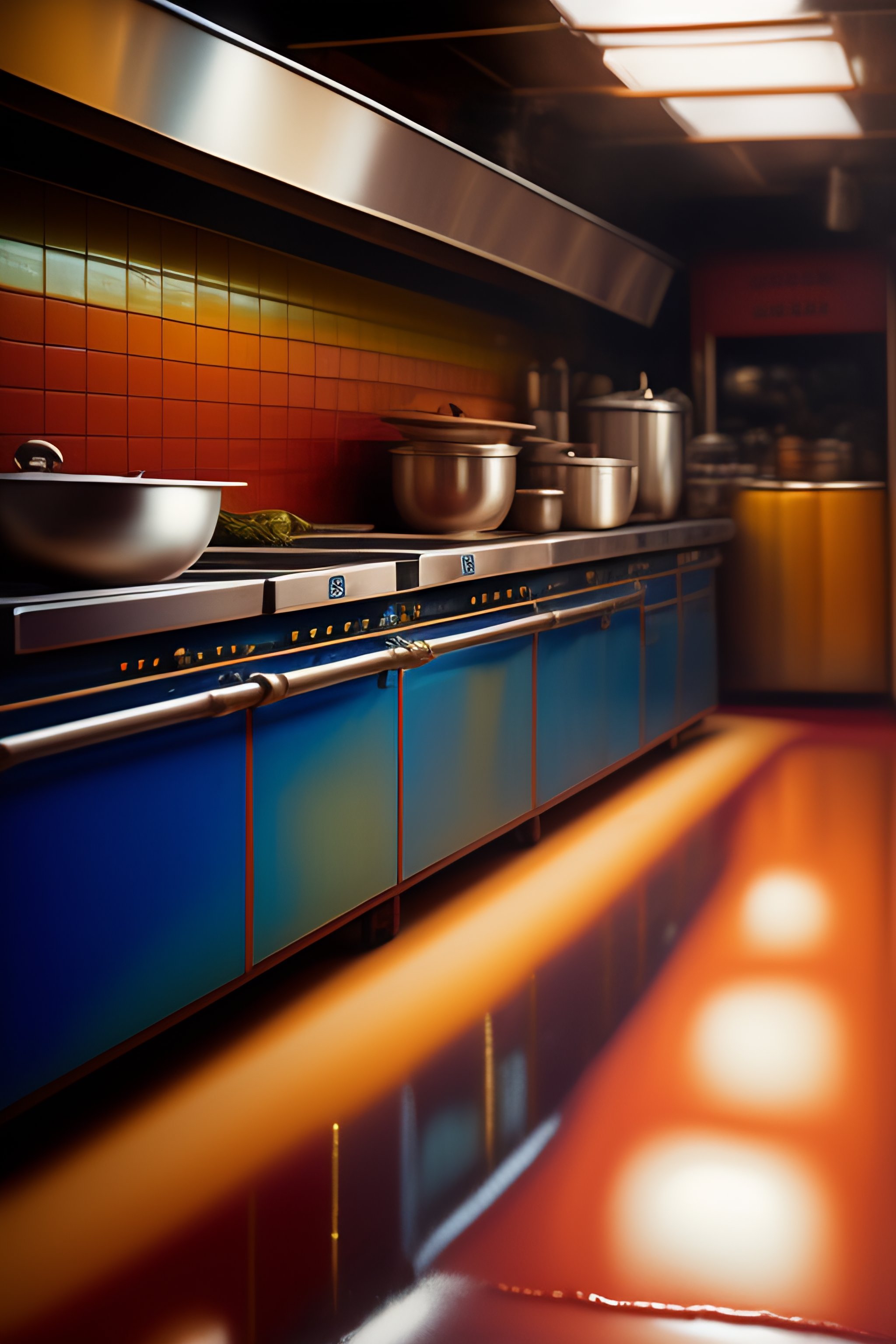 Lexica - A ultradetailed panting of a dirty and cheap restaurant ...