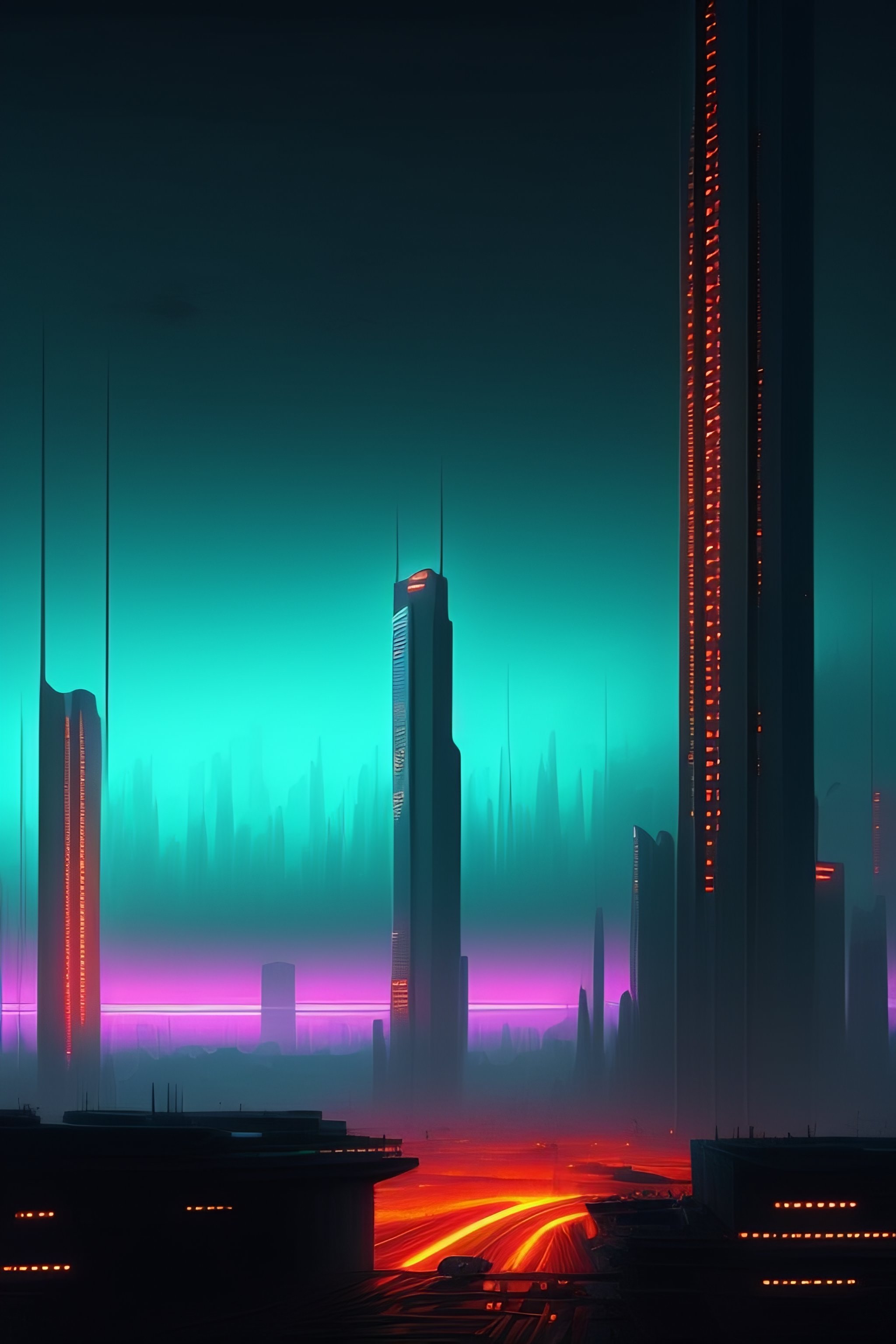 Lexica - Illustration of a dead city, dark, melancholic, futuristic ...