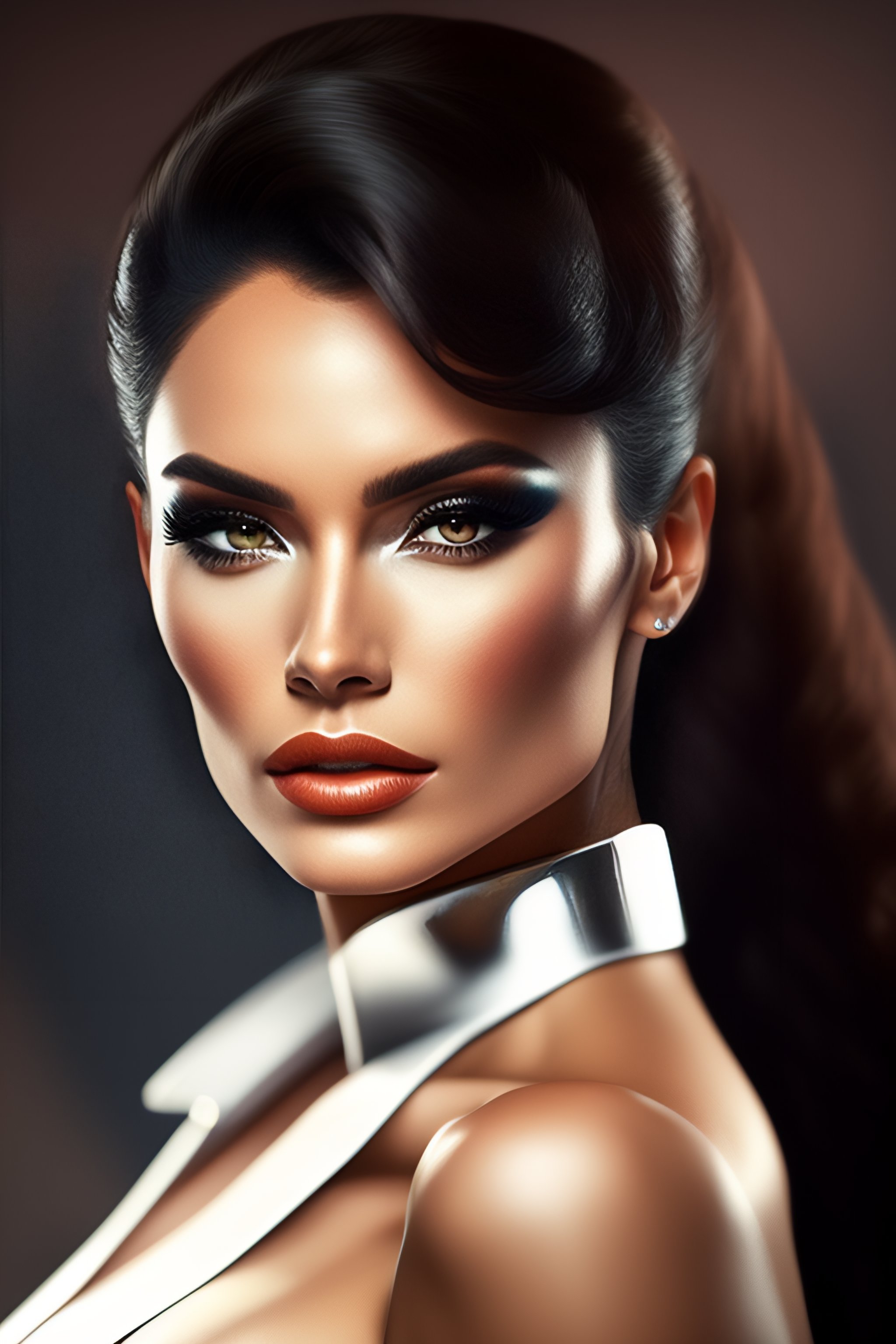 Lexica - Beauty police woman with a gun, a character side portrait ...