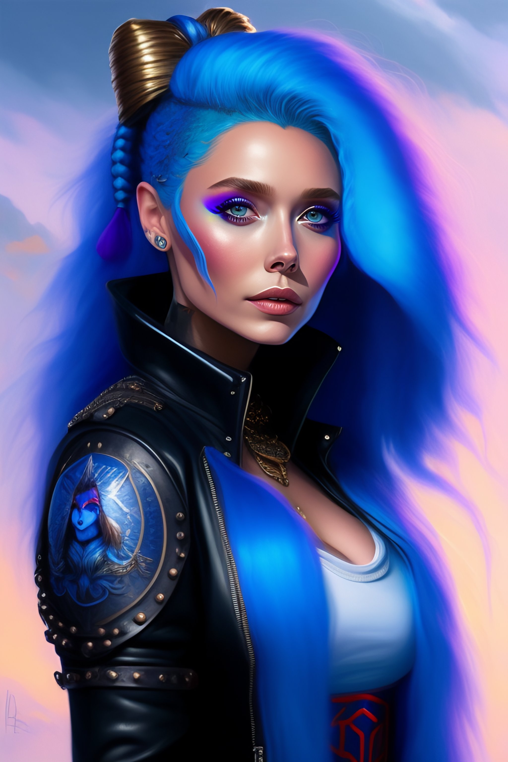 Lexica - Elizabeth olsen as League of Legends Portrait of JINX The ...