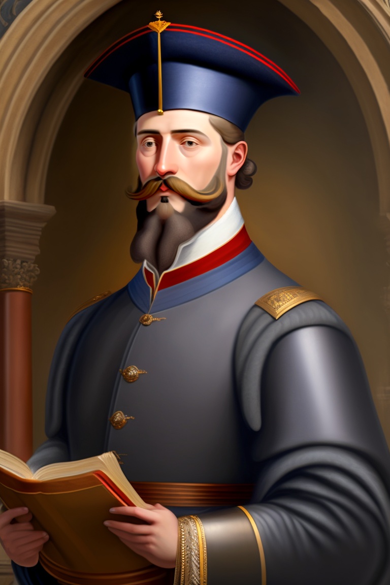 Lexica - Ancient medieval painting, man, long mustache, short beard ...