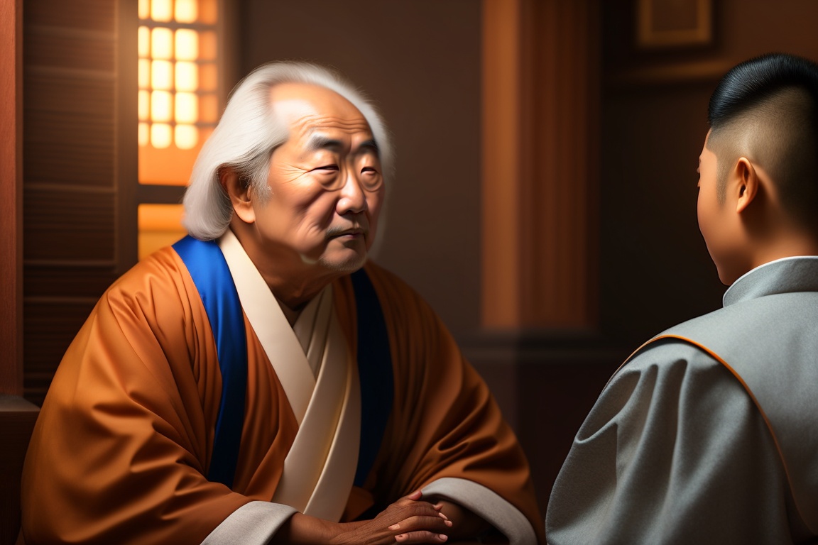 Lexica - A Zen master engaged in a deep conversation with a student ...