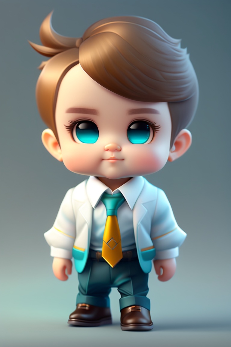 Lexica - Cute and adorable cartoon anthropomorphic baby boy in ...