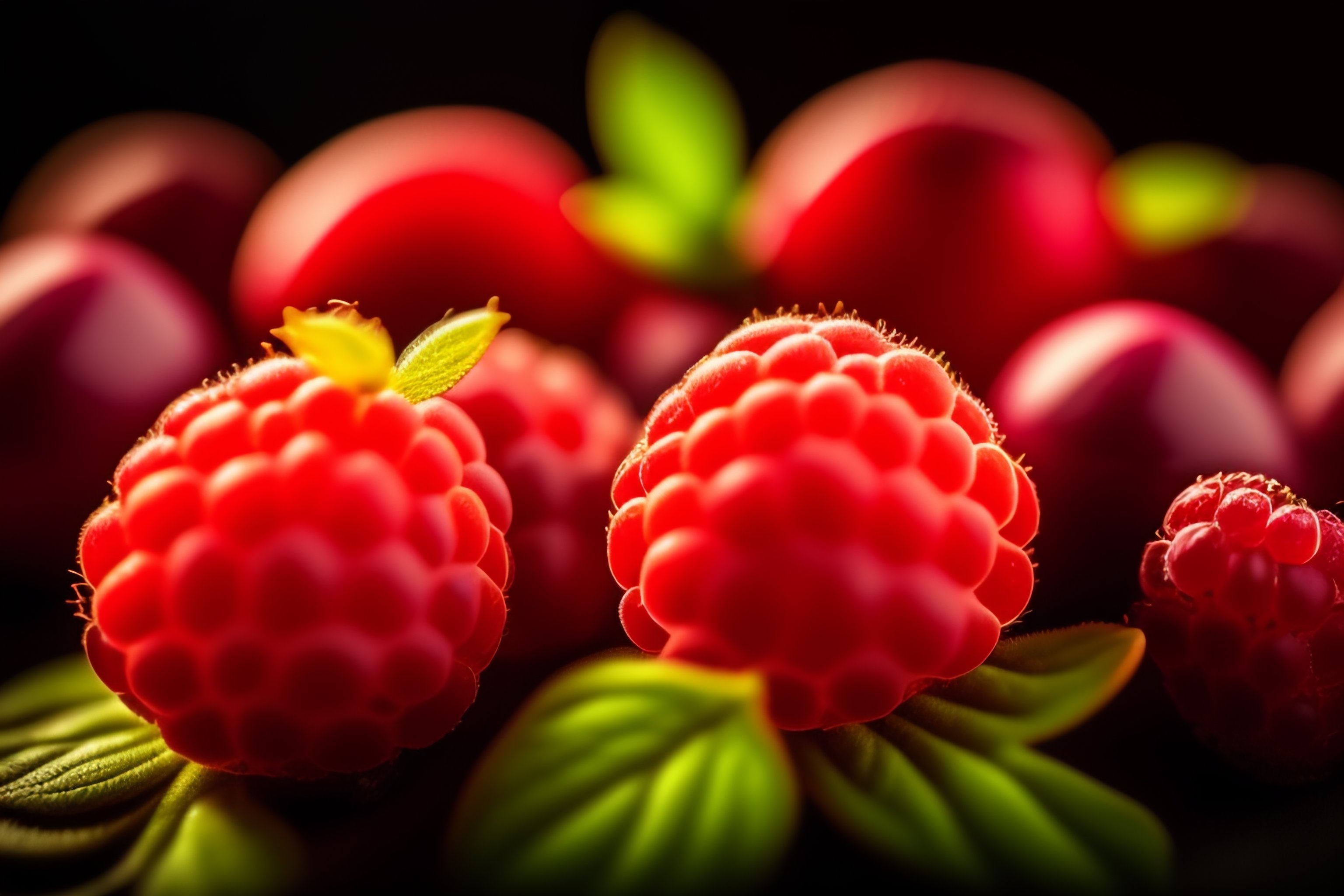 Lexica - Raspberries macro photo, super realistic, high quality, super ...