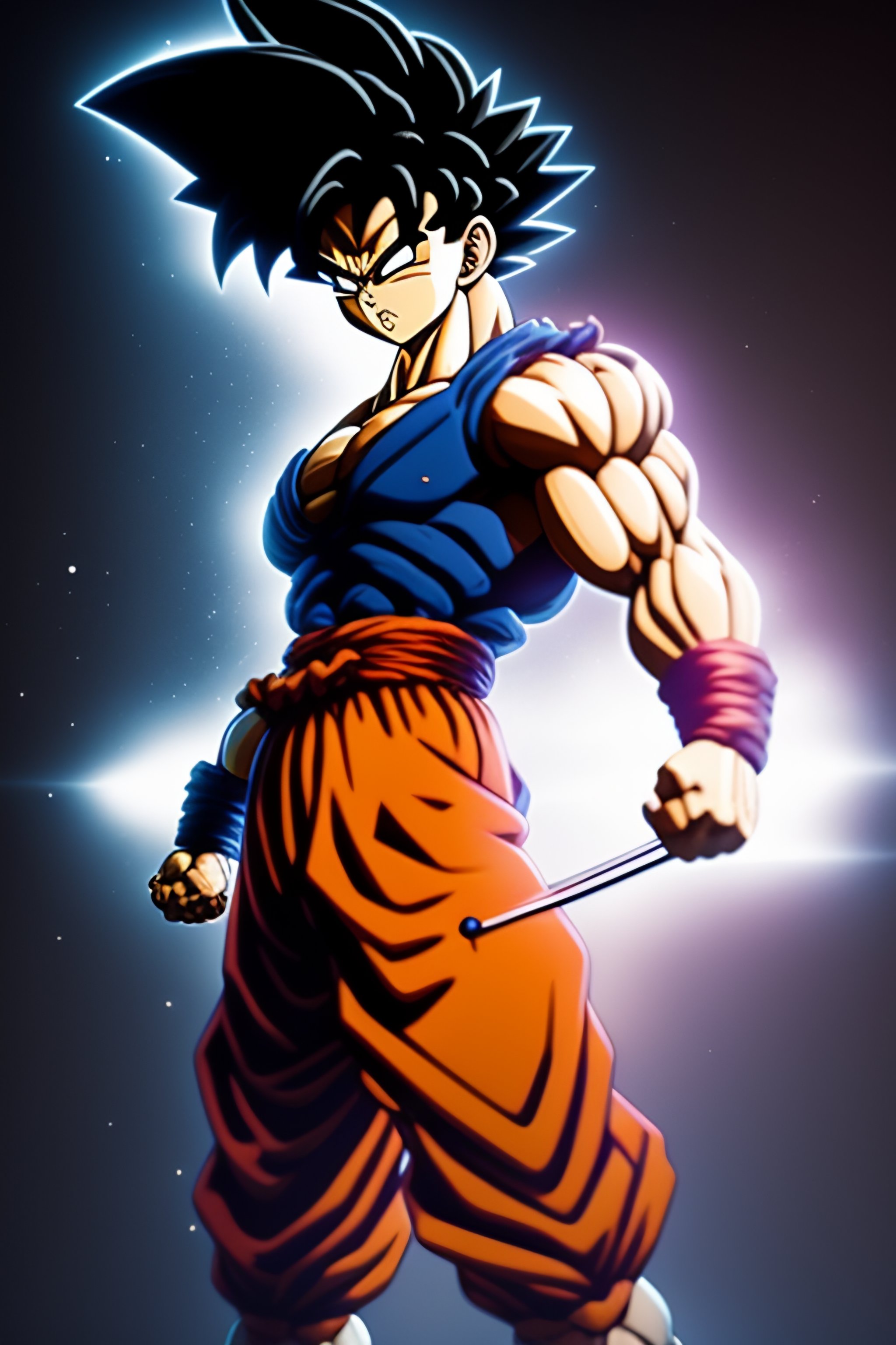 Lexica - Complete body of Goku, playing an Italian violin while ...