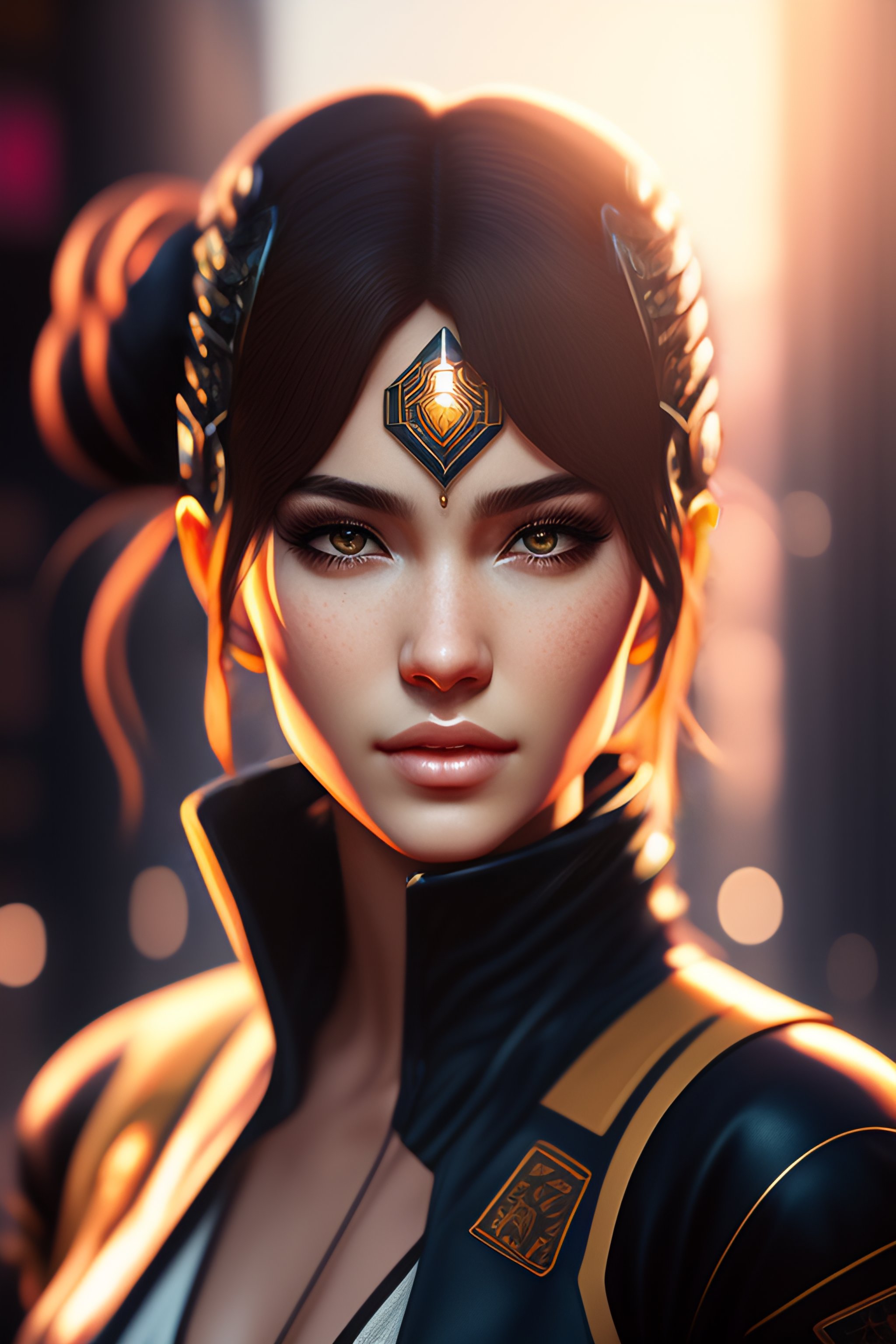 Lexica - Portrait of Lucy, Cyberpunk anime, clean skin, hazel eyes ...