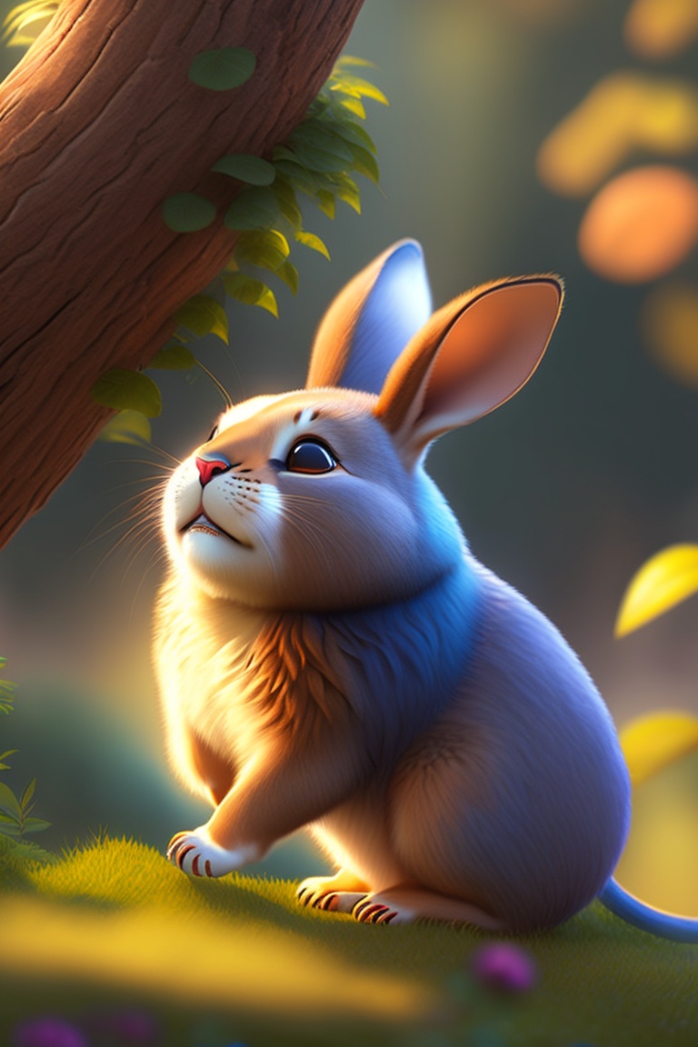 Lexica - The rabbit used its agility to climb up the tree, while the ...