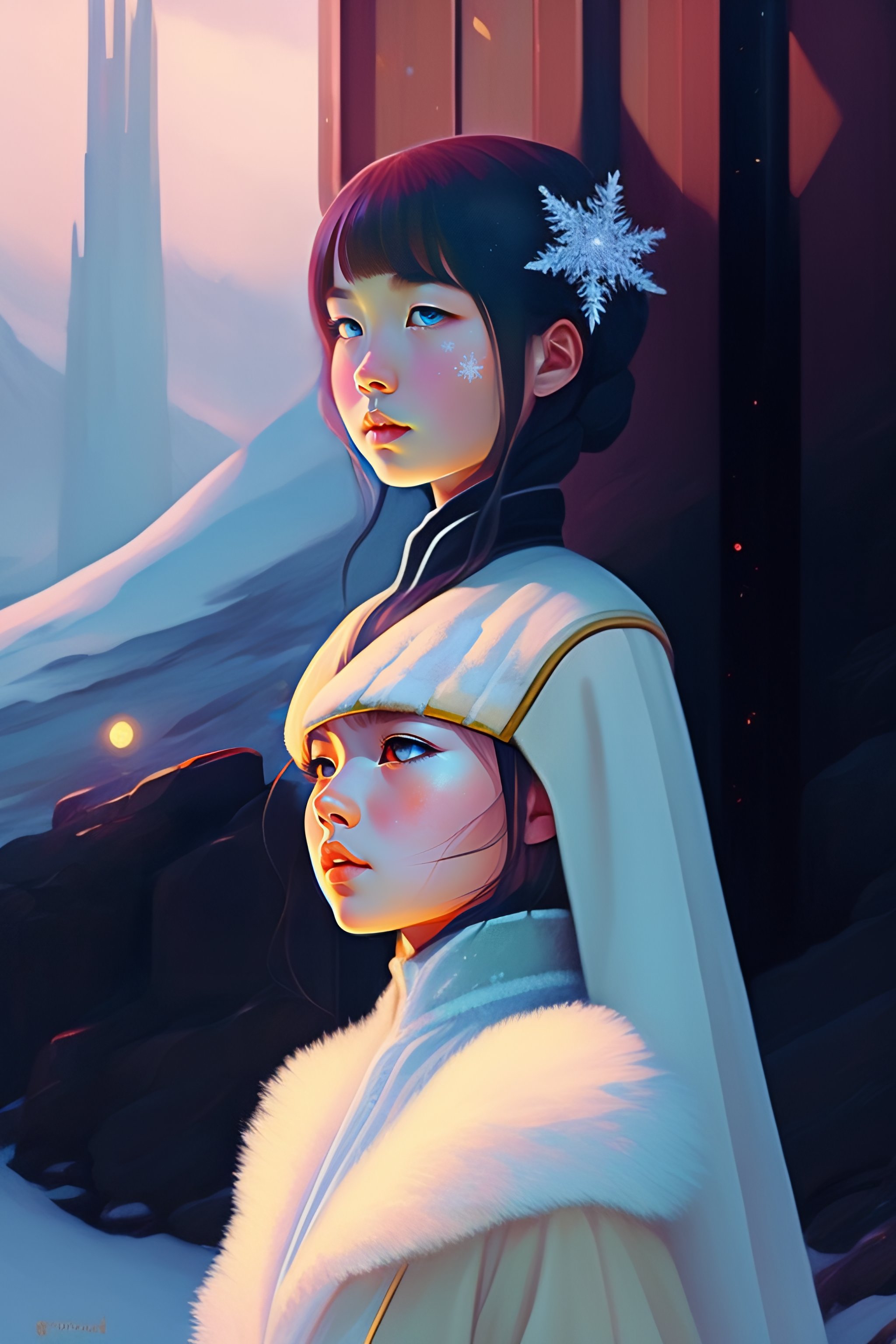 Lexica - Frozen girl. brutalist fantasy, rule of thirds golden ratio ...