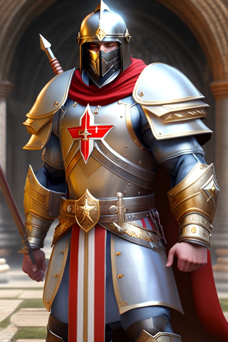 Lexica - Knight templar wearing the armor of God, unreal engine, ultra ...