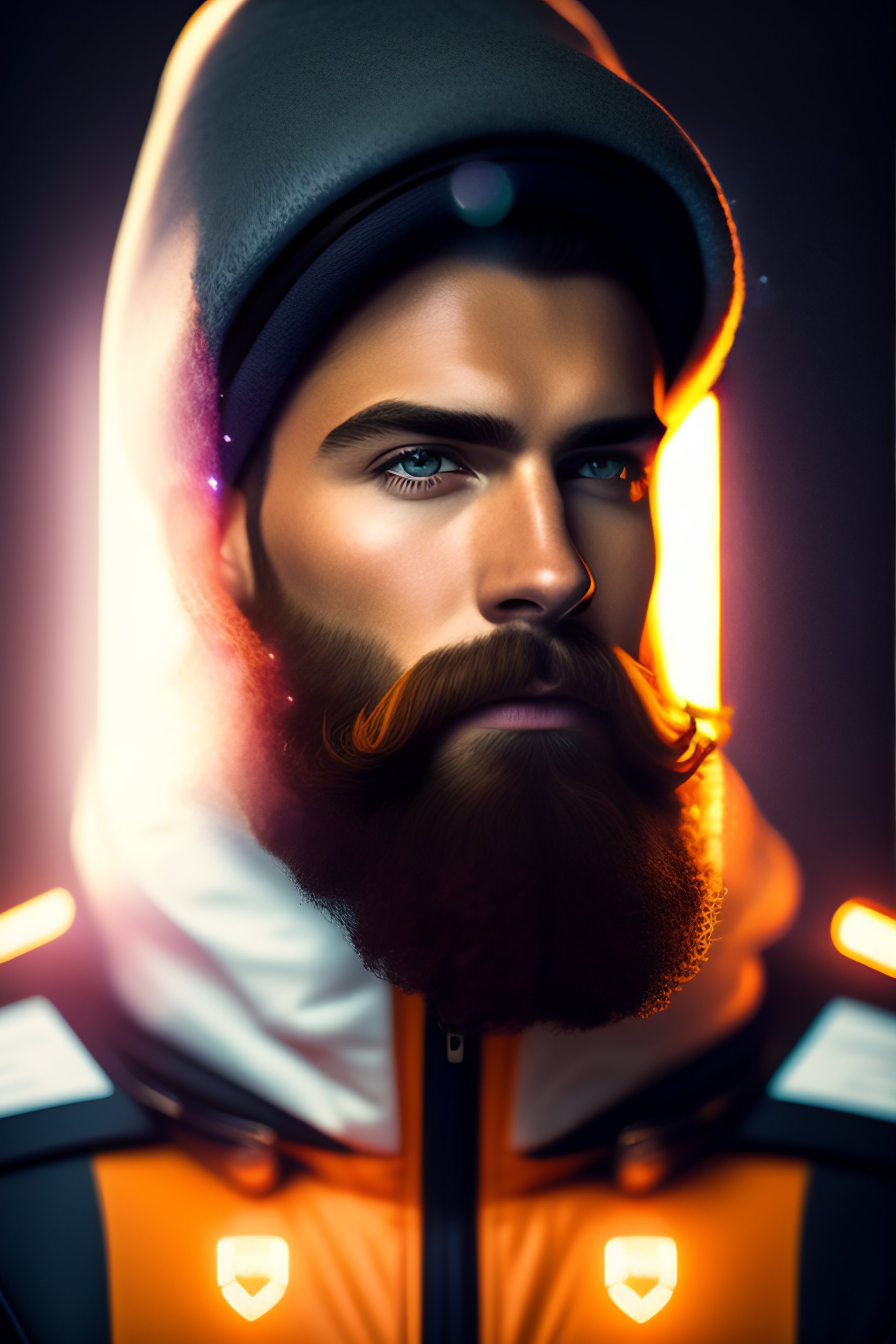 Lexica - A full height photo beard man, style russian astronaut, photo ...