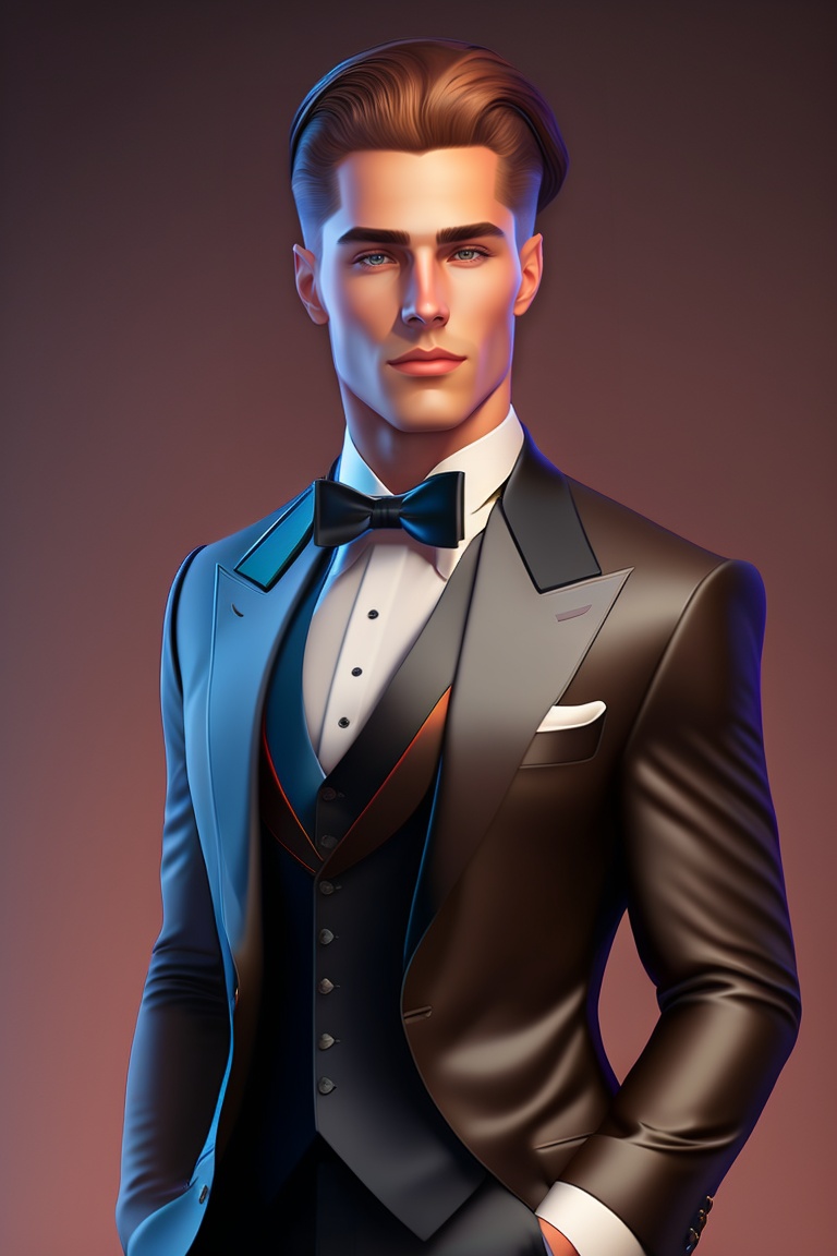 Lexica - Handsome, cool, dignified man in formal attire