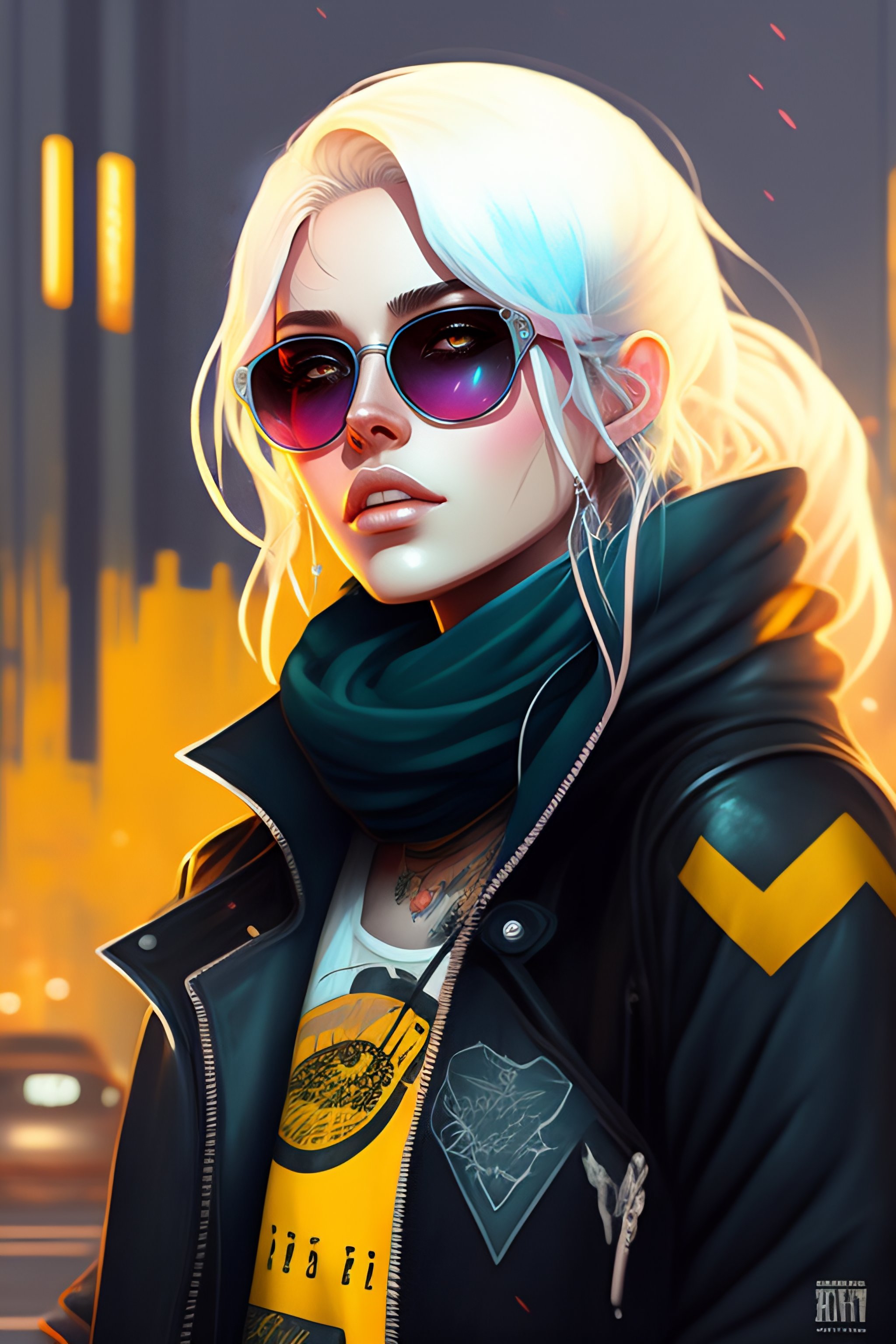 Lexica - Highly detailed portrait of a sewer emo punk lady student ...