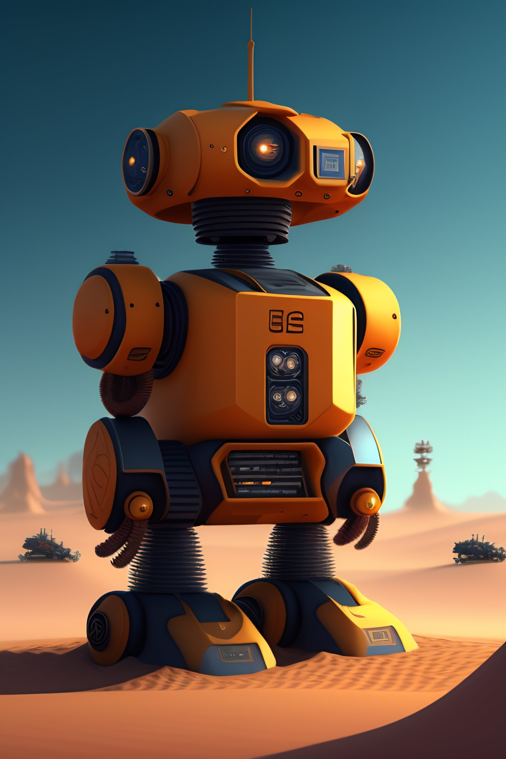 Lexica - A robot leader in a The sandbox Style