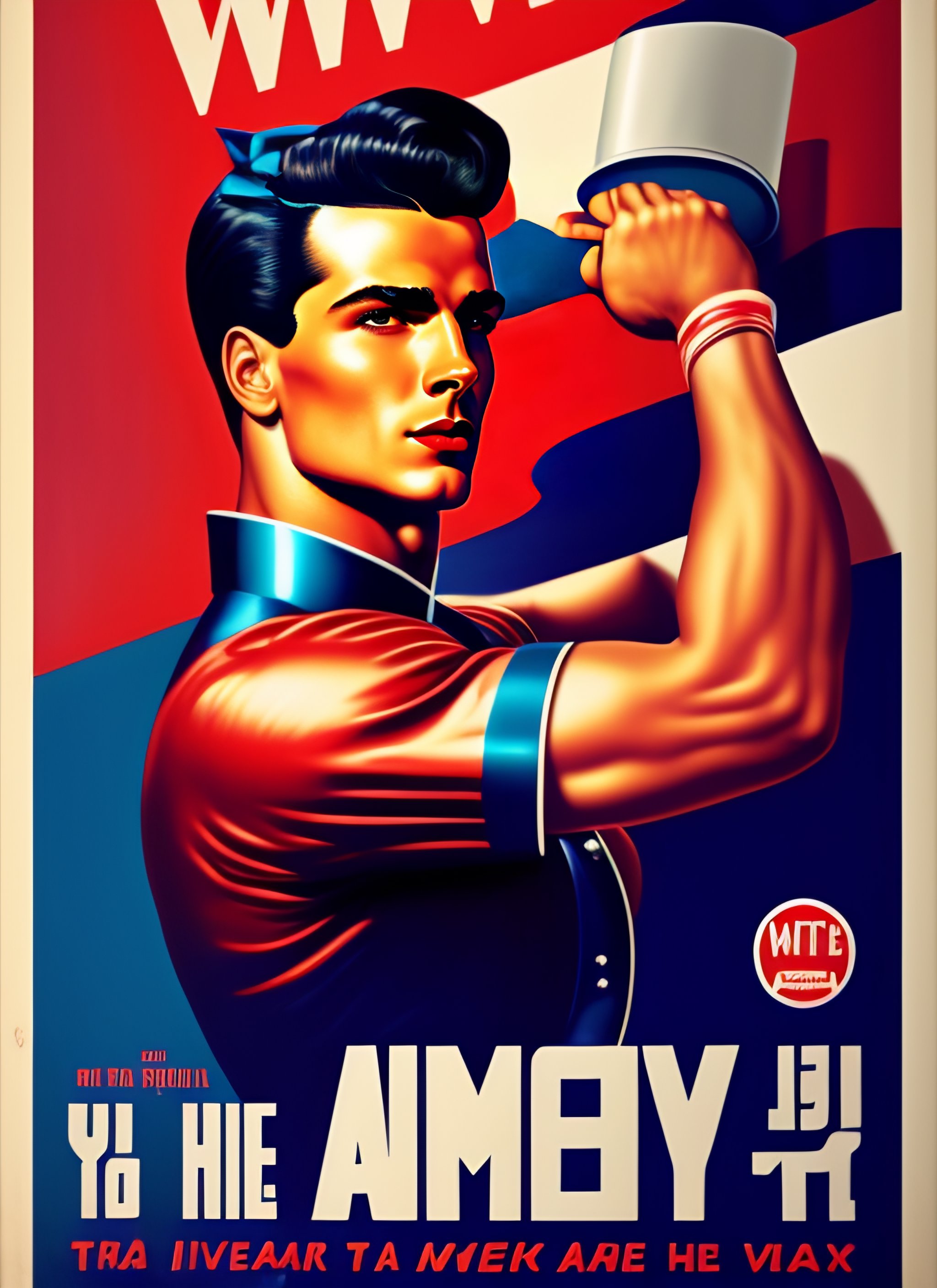 Lexica - A male young man the riveter "We can do it !" poster by John ...