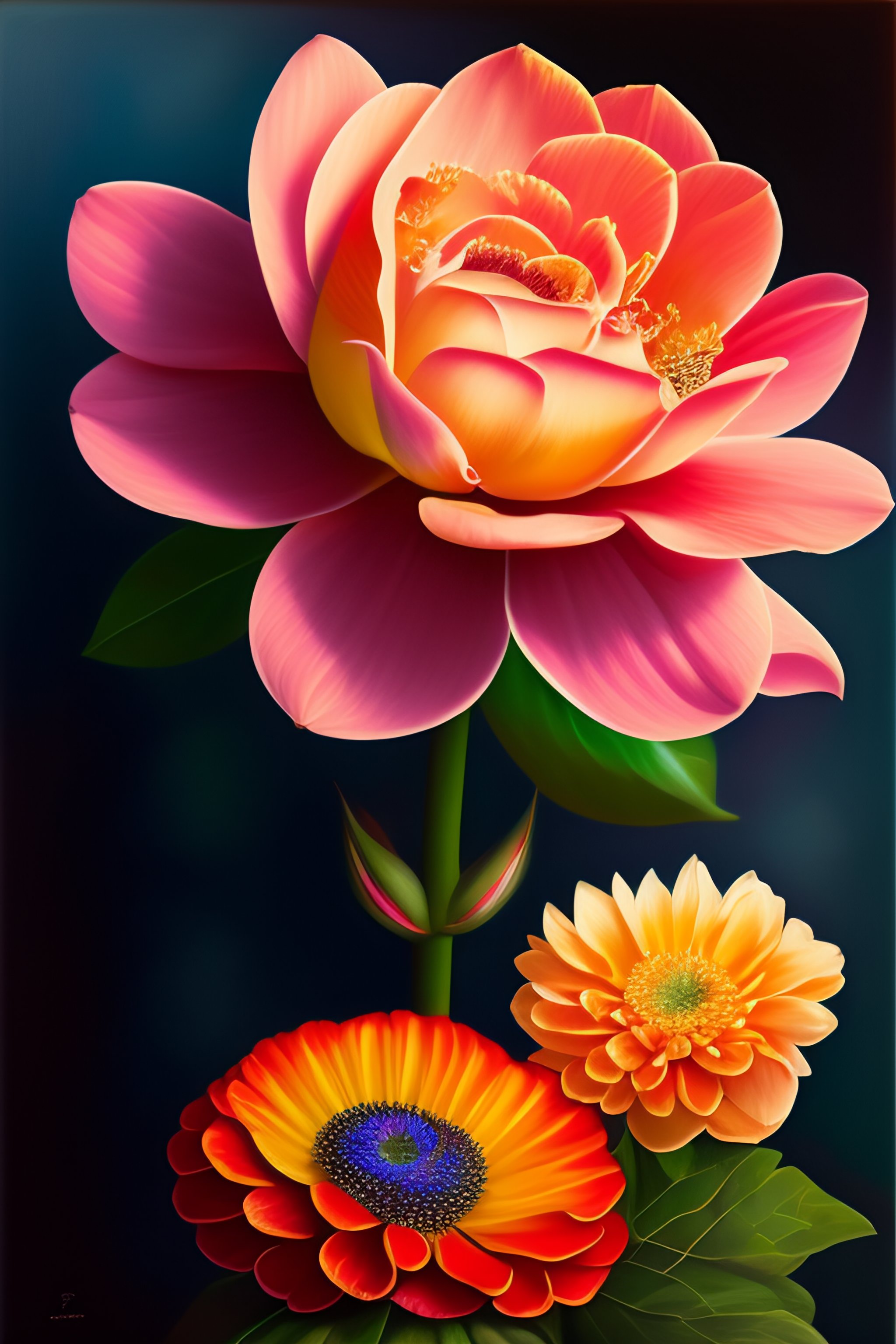 Lexica - Beautiful flower portrate pattern