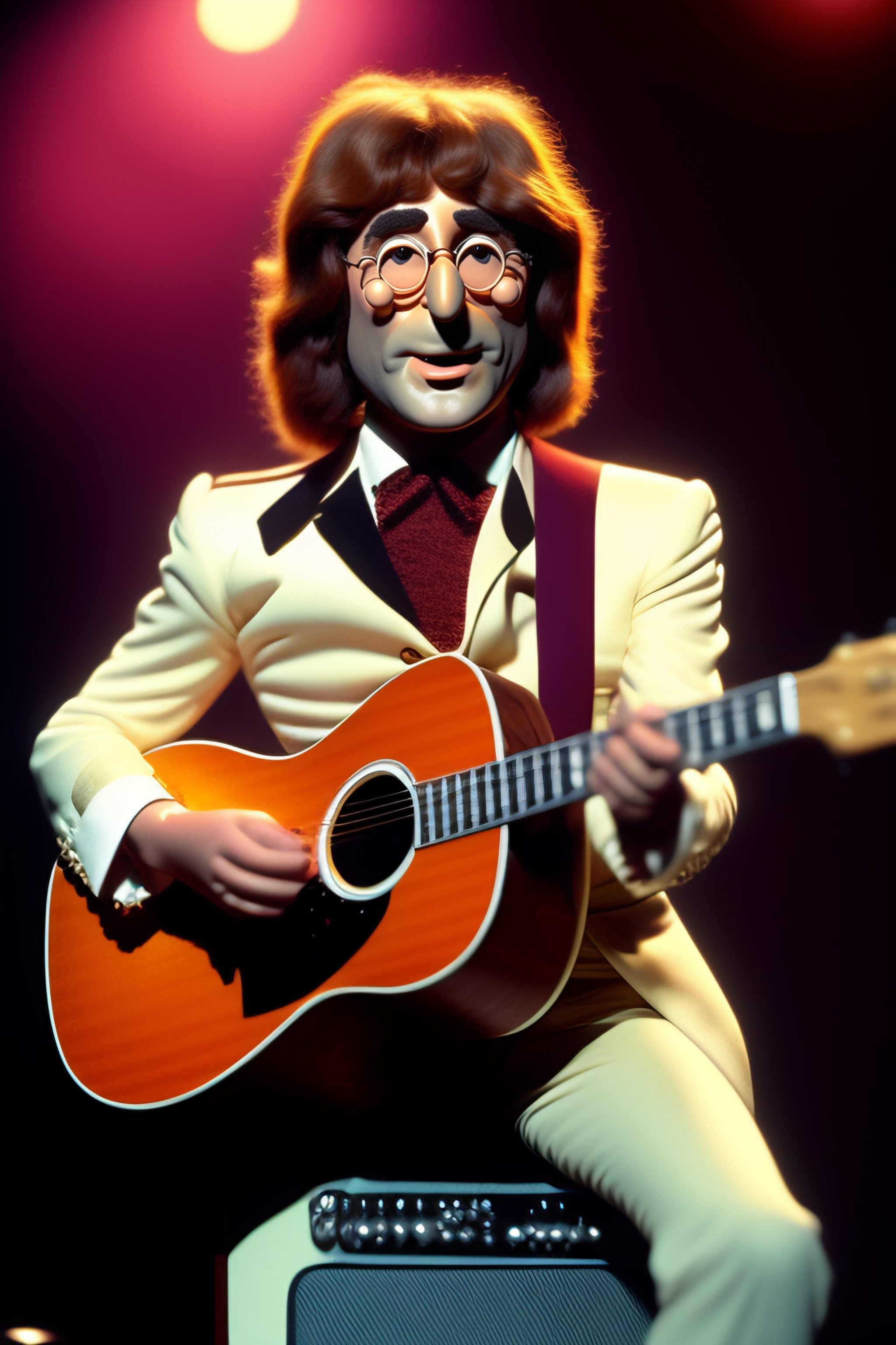 Lexica - John Lennon as a muppet, playing guitar