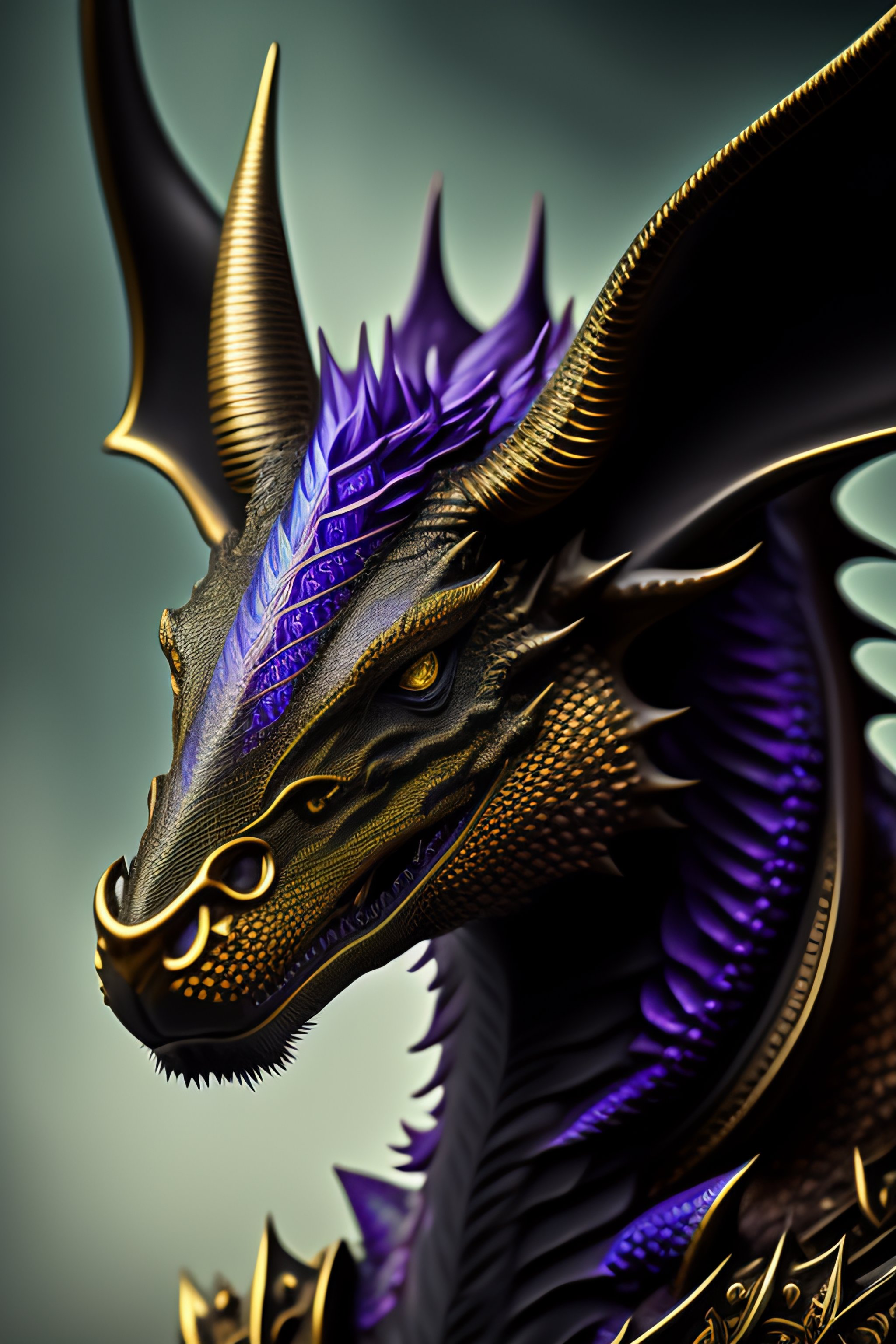 Lexica - A portrait of a dark entropy dragon, detailed, fantasy, scary ...
