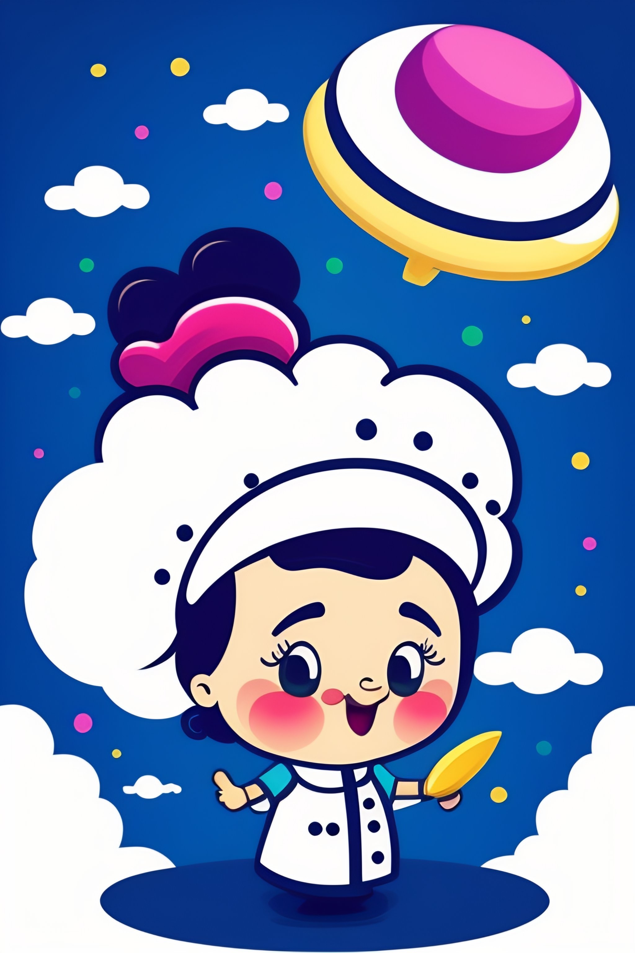 Lexica - A cute cartoon chef simple drawing