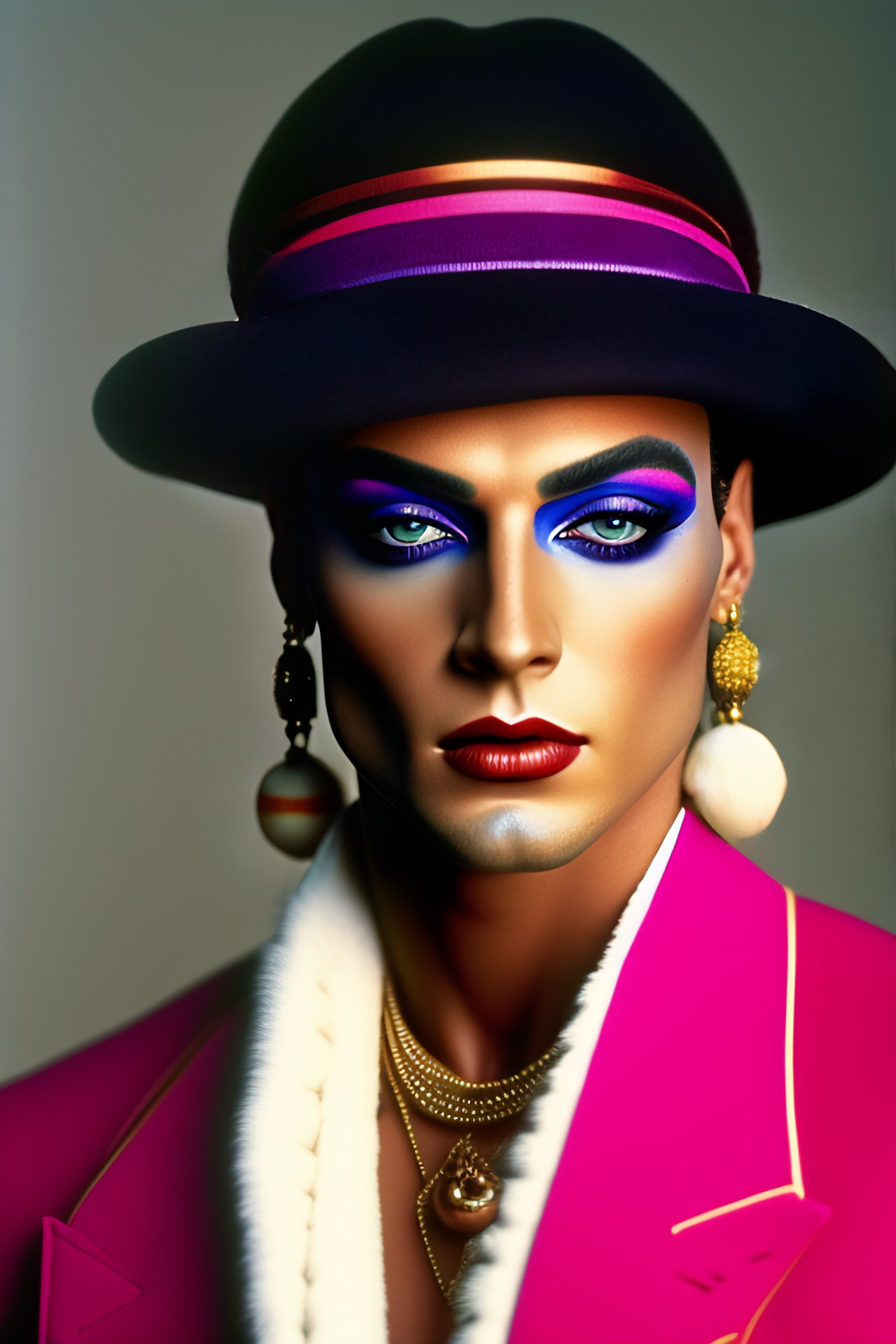 Lexica - 80s Boy George as a Ken doll, dreadlocks, delicate makeup ...