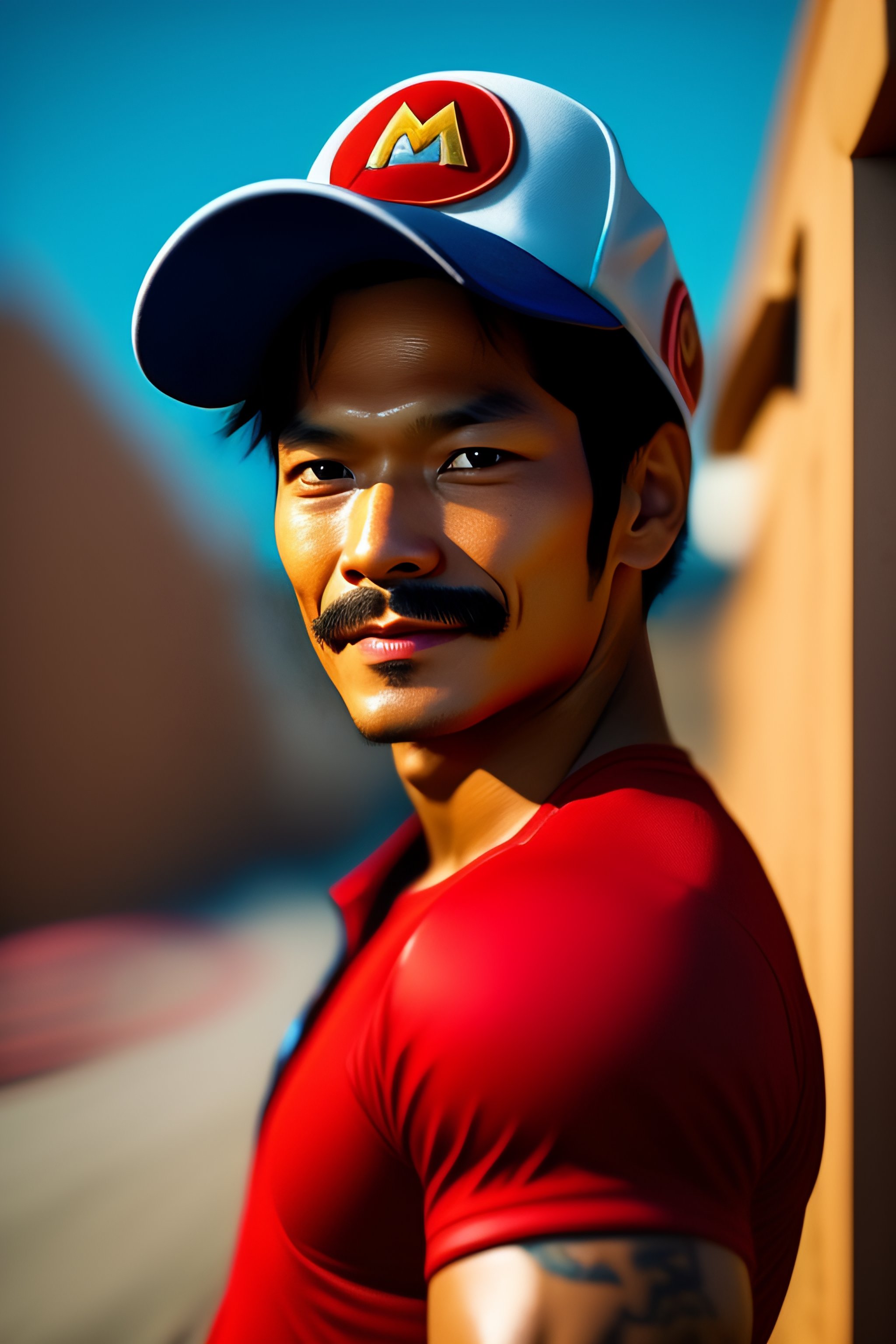 Lexica - Luffy as Mario