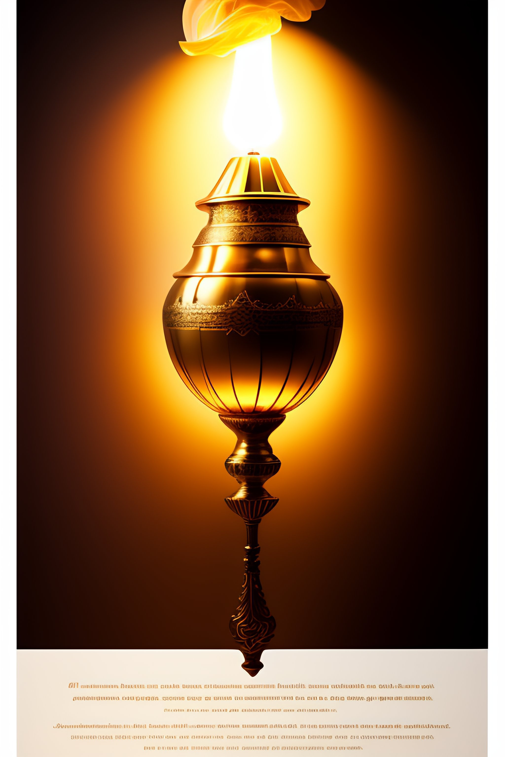 Lexica - Imagine a magical genie lamp, glowing with a warm, golden ...