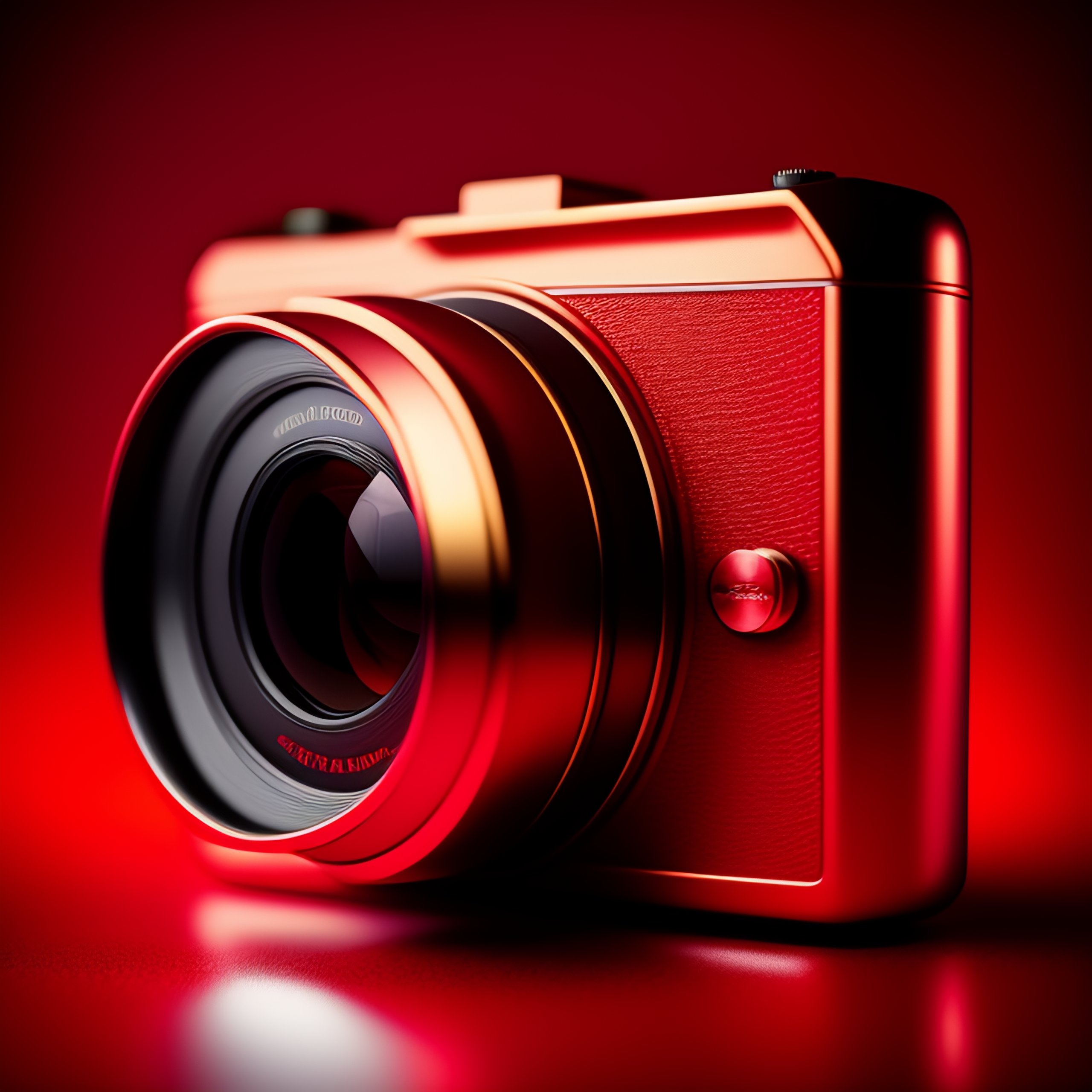 Lexica - Red background,side view product photography of a camera ...
