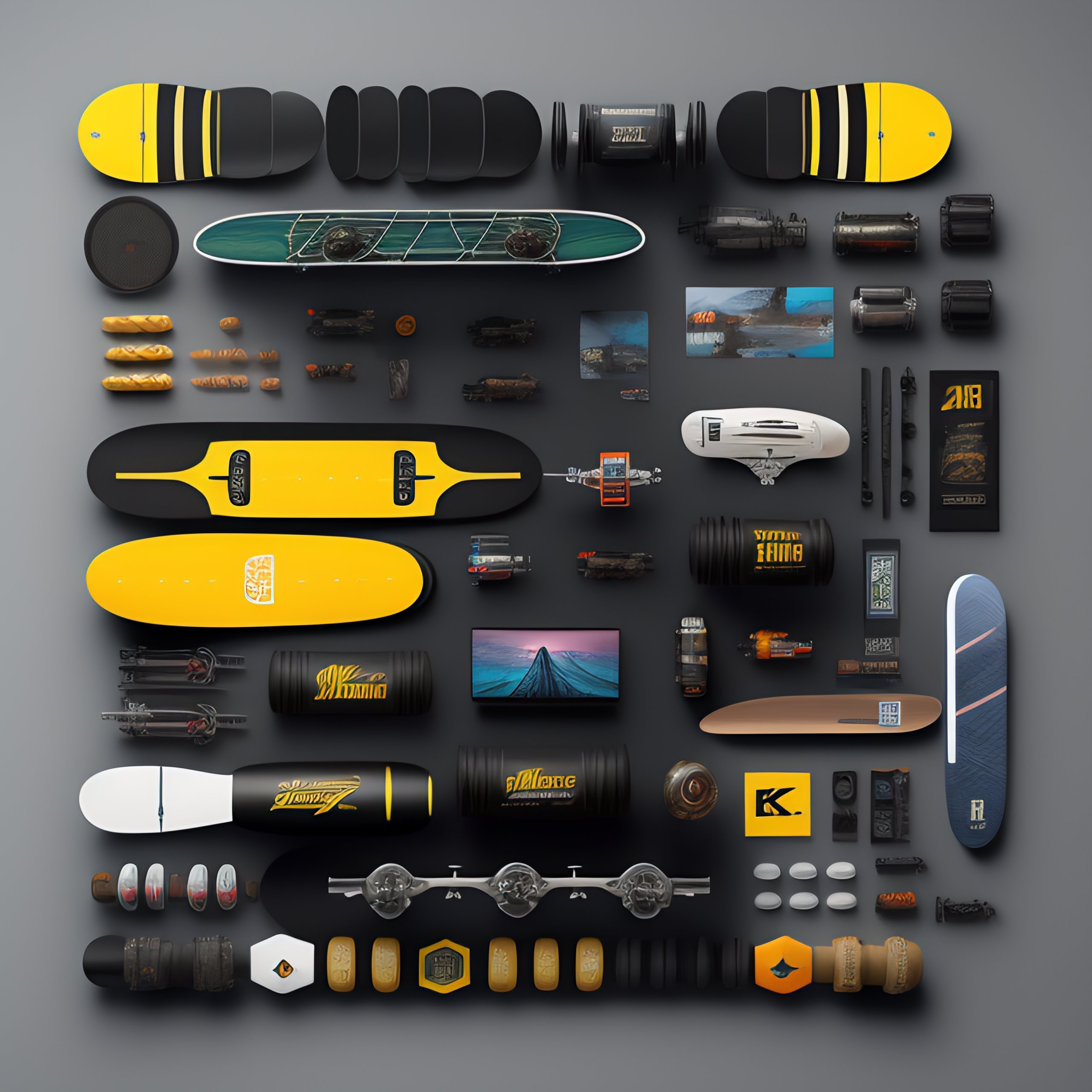 Lexica - Skateboard products, Knolling, Knolling layout, Deconstruction ...