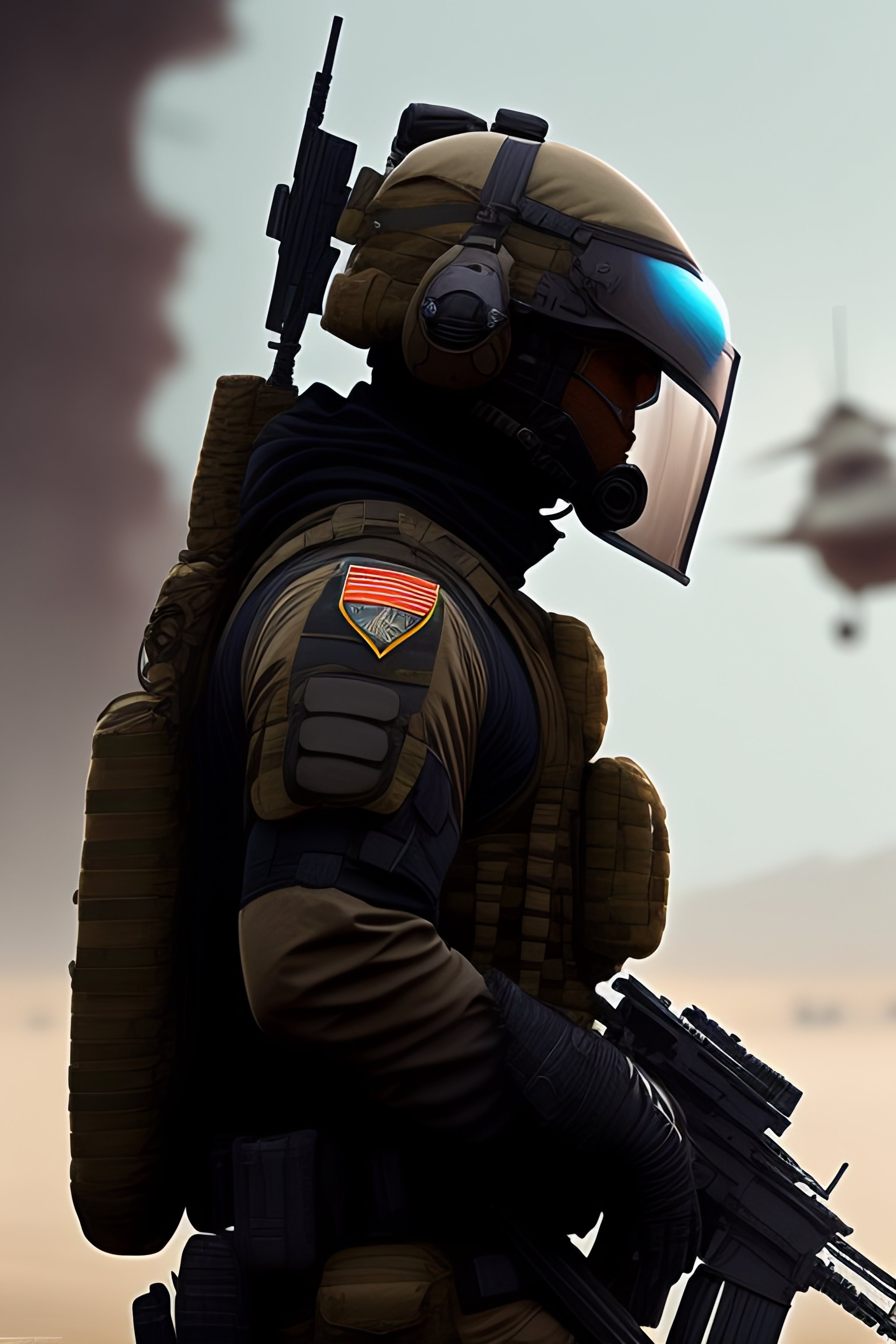 Lexica - Masked special forces soldier heavily armored intimidating by ...