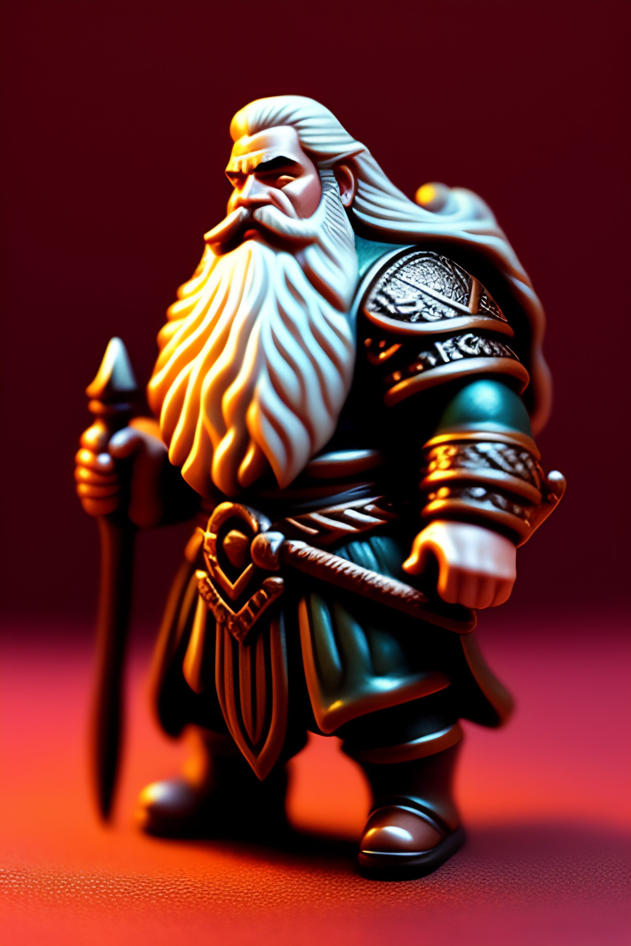 Lexica - Dwarf Wizard, Ad&d, RPG, with maul