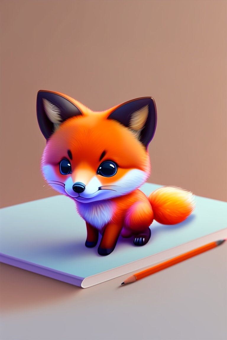 Lexica - Cartoon, baby fox , drawing , cute drawing , 2d