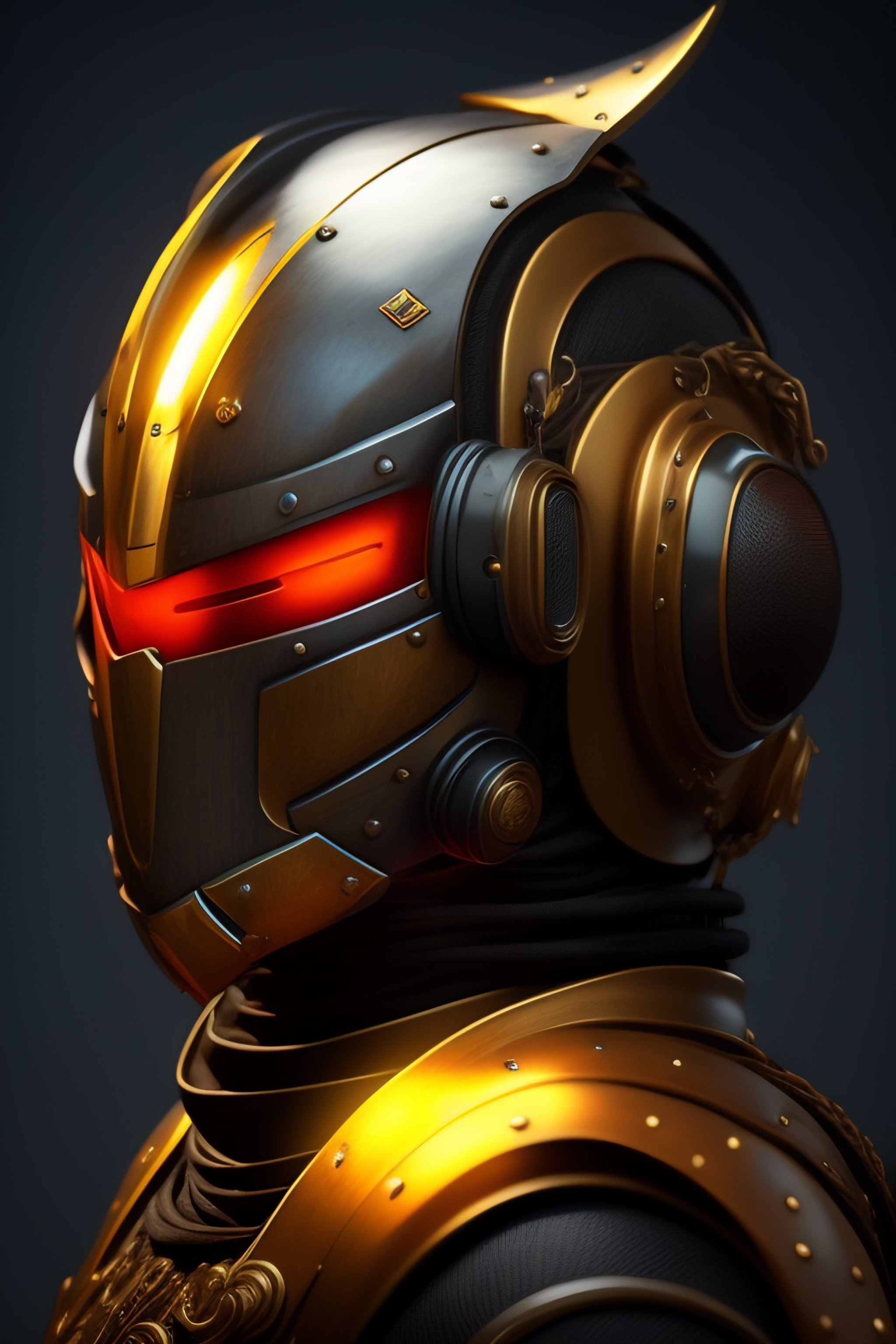 Lexica - Robot ninja mask helmet borderland, ambient lighting, Alphonse ...