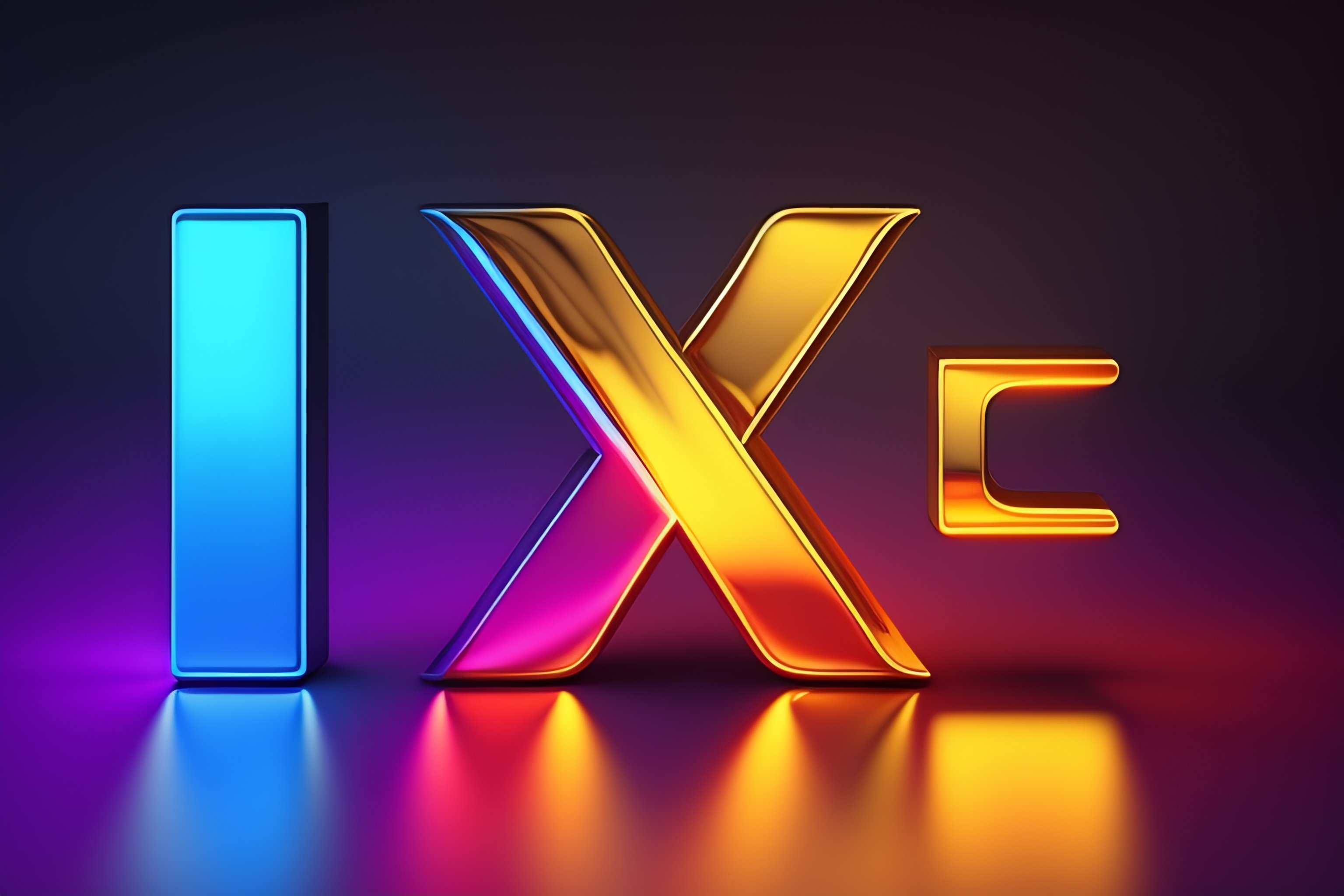 Lexica - Holographic, letter, logo