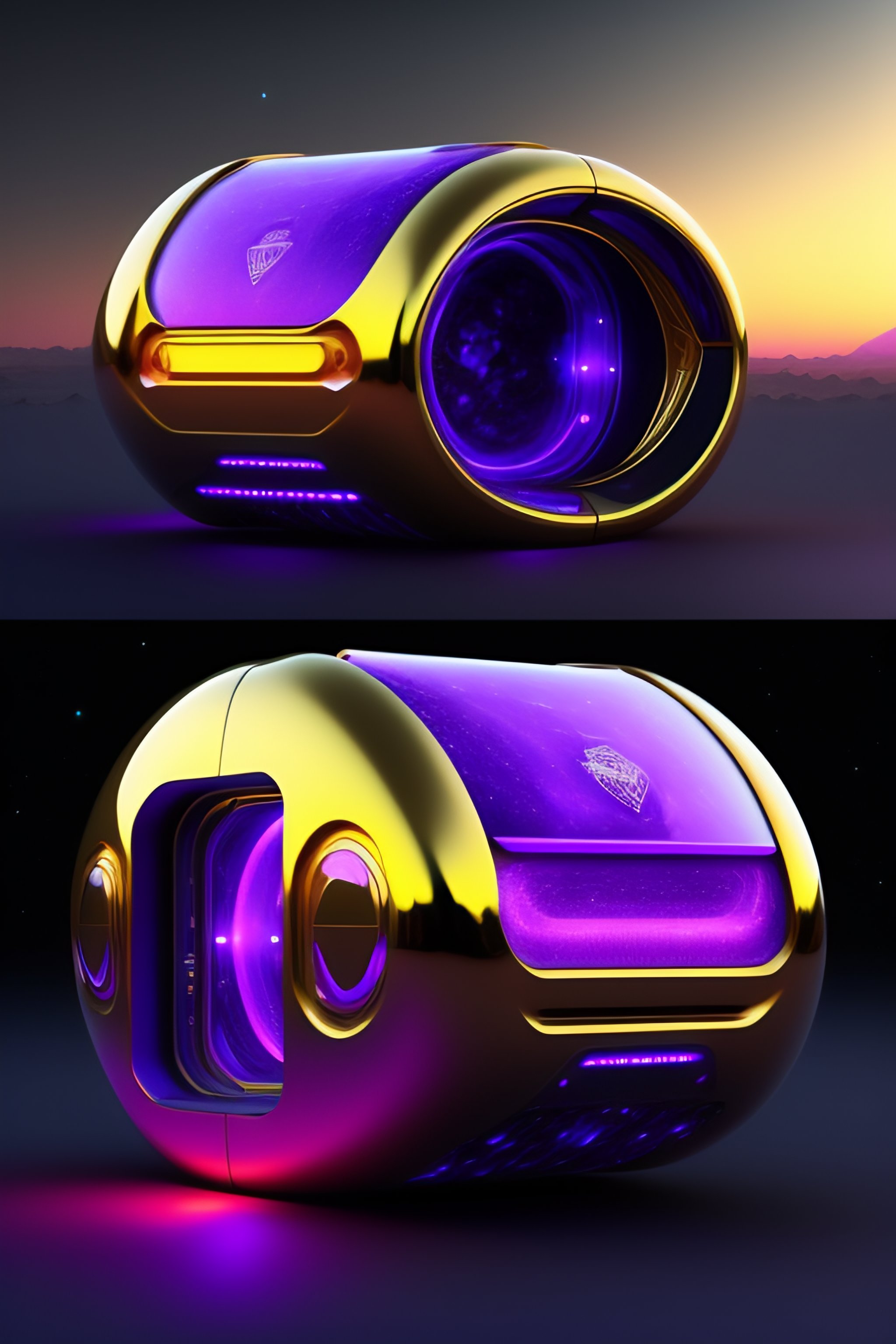 Lexica - Future travel pods engraved on it with futuristic cyber punk ...